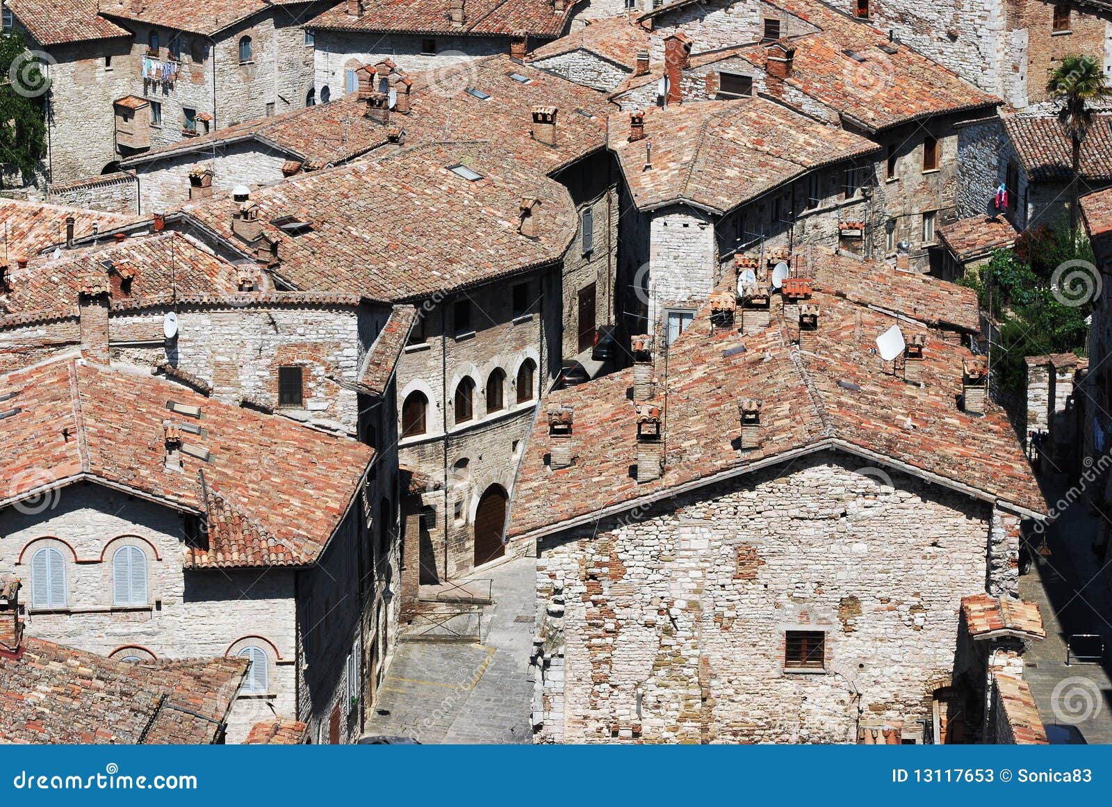 The Medieval Town of Gubbio (Italy) Stock Image - Image of travel ...