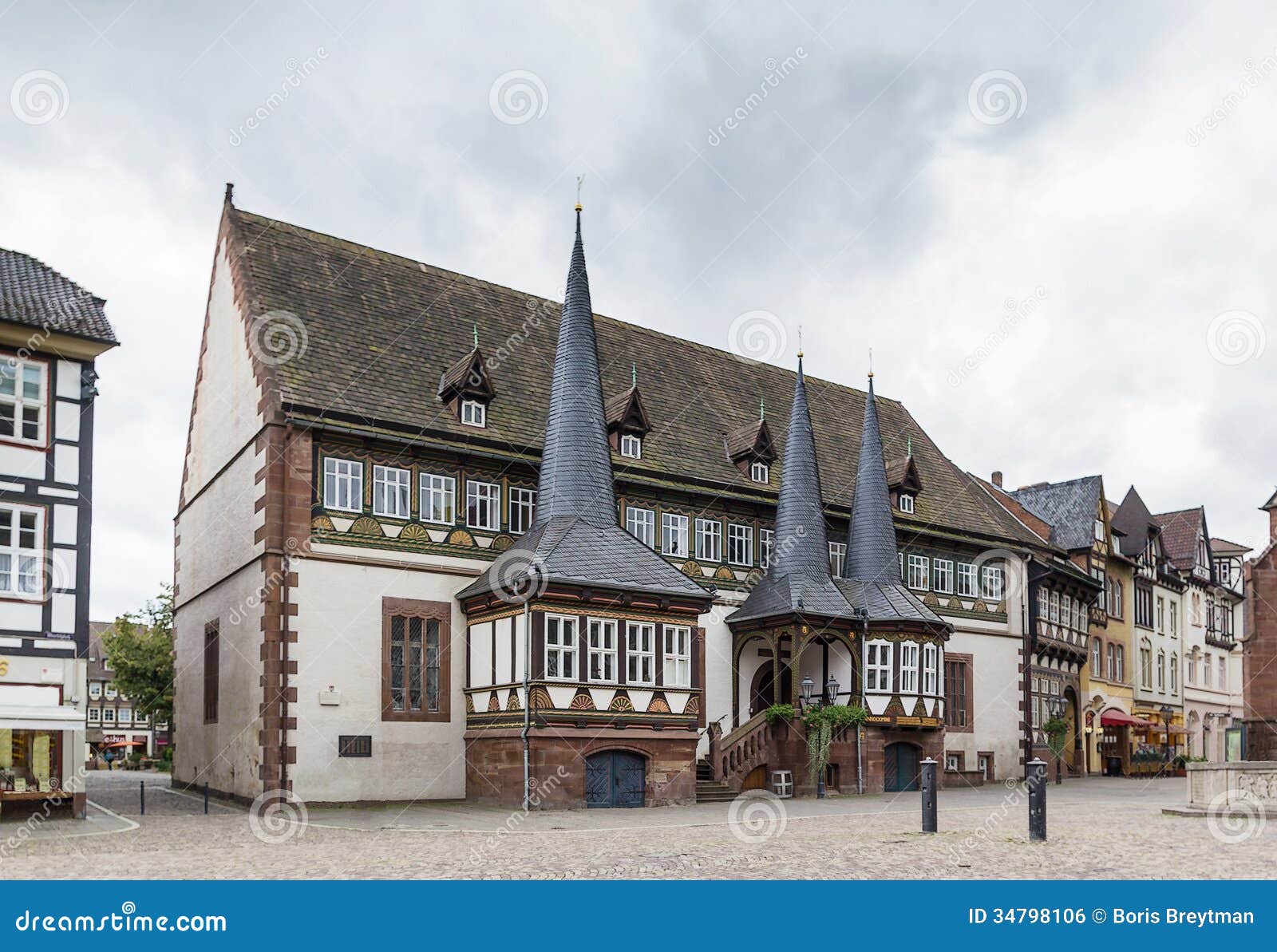 Medieval Town Hall, Einbeck, Germany Stock Photo - Image of framework ...