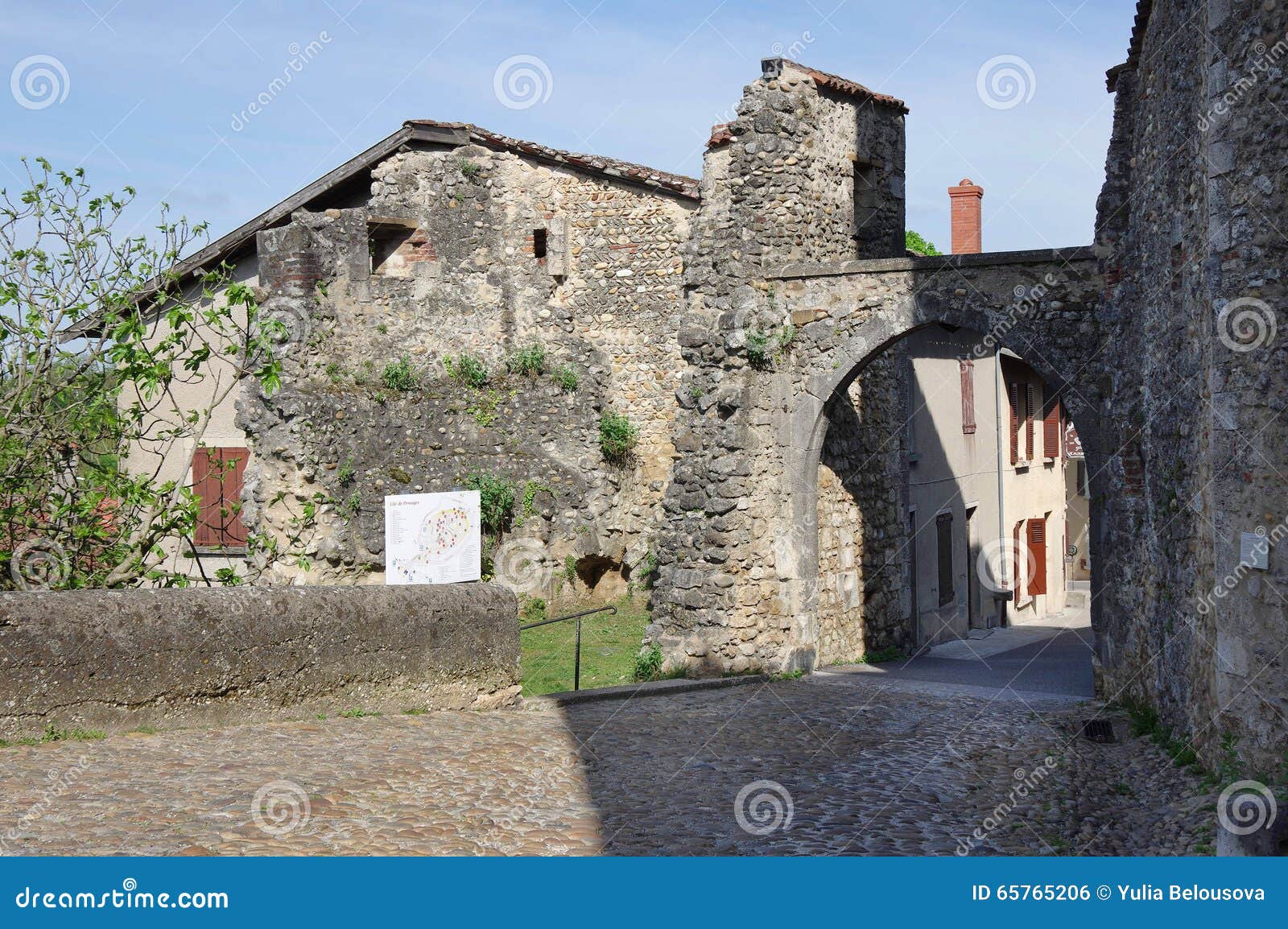 Medieval town of Perouges stock photo. Image of traditional - 65765206