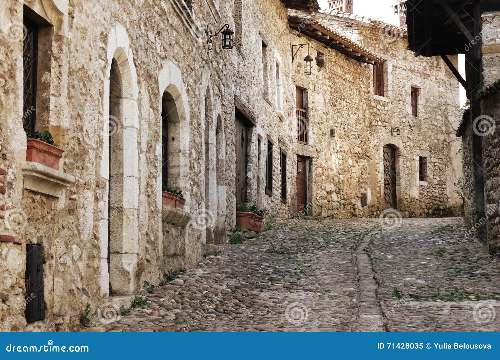 Medieval town of Perouges stock image. Image of history - 71428035