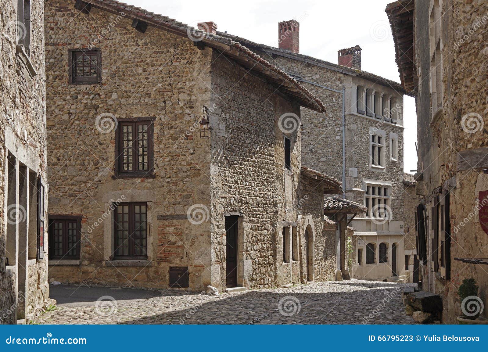 Medieval town of Perouges stock image. Image of traditional - 66795223
