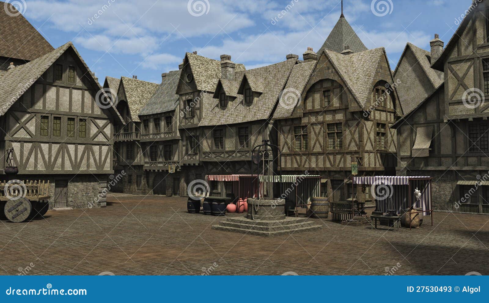 Medieval Town Square Stock Photos - Image: 27530493