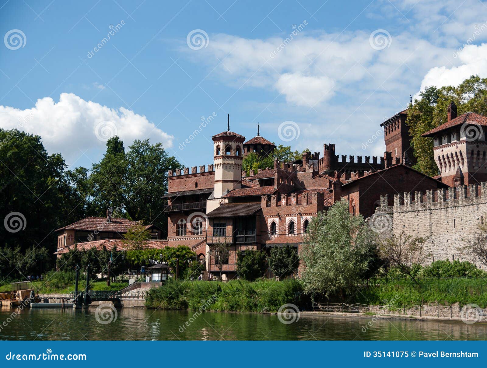 Medieval town in Torino stock image. Image of travel - 35141075
