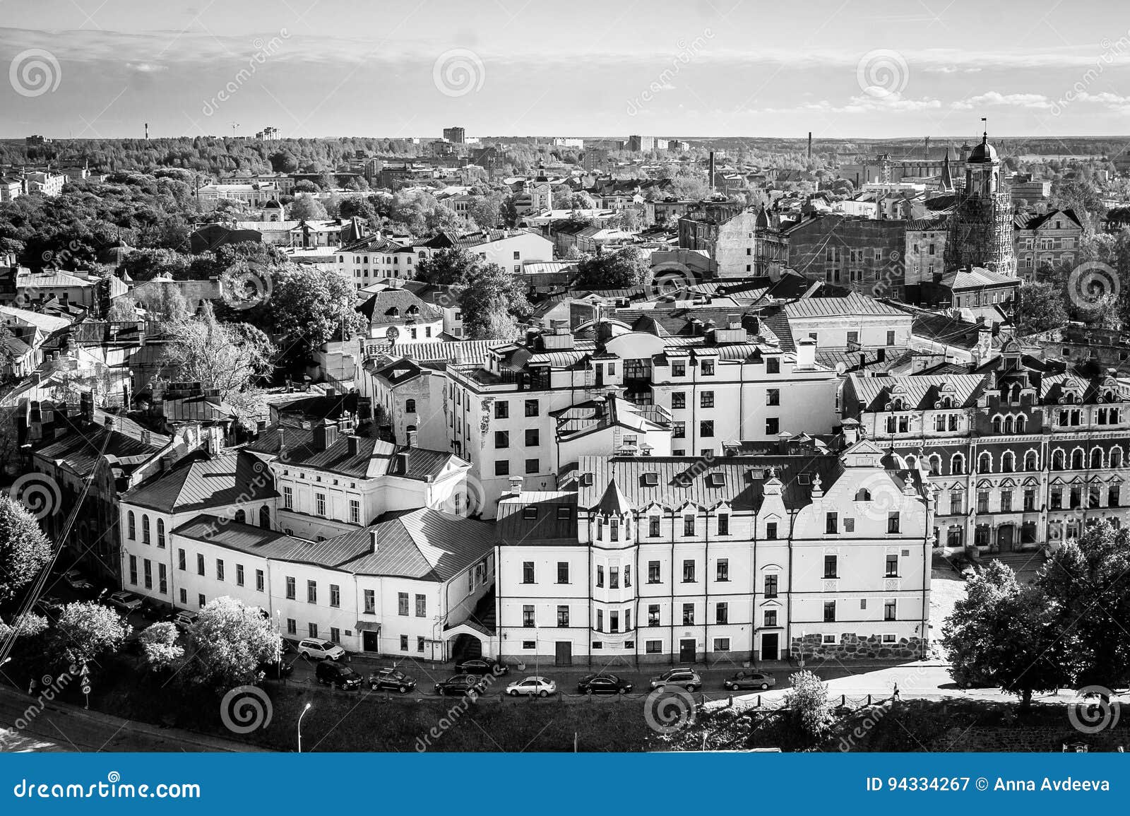 The medieval town stock image. Image of view, church - 94334267