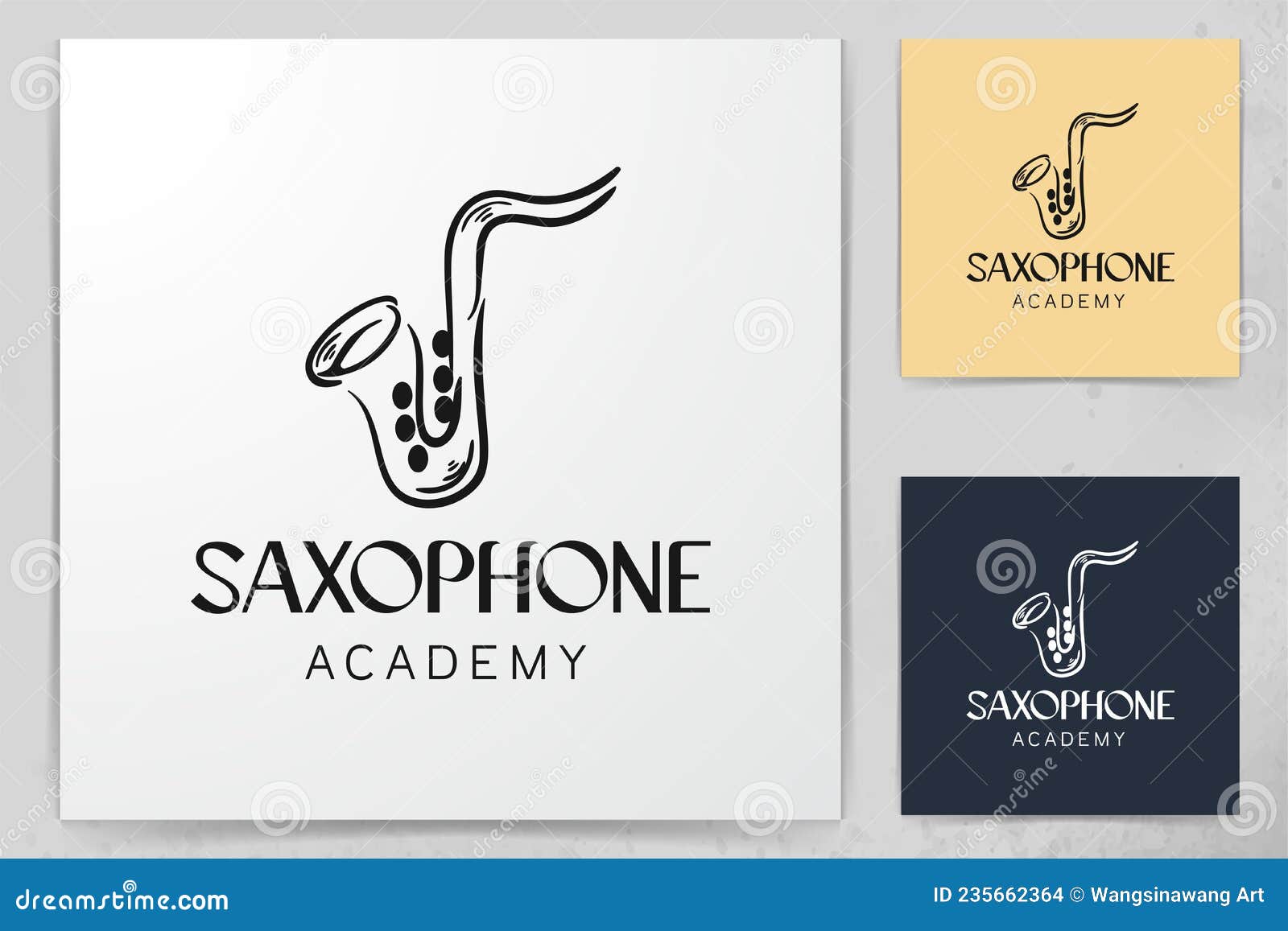 Saxophone Logo Vector Symbol | CartoonDealer.com #78912088