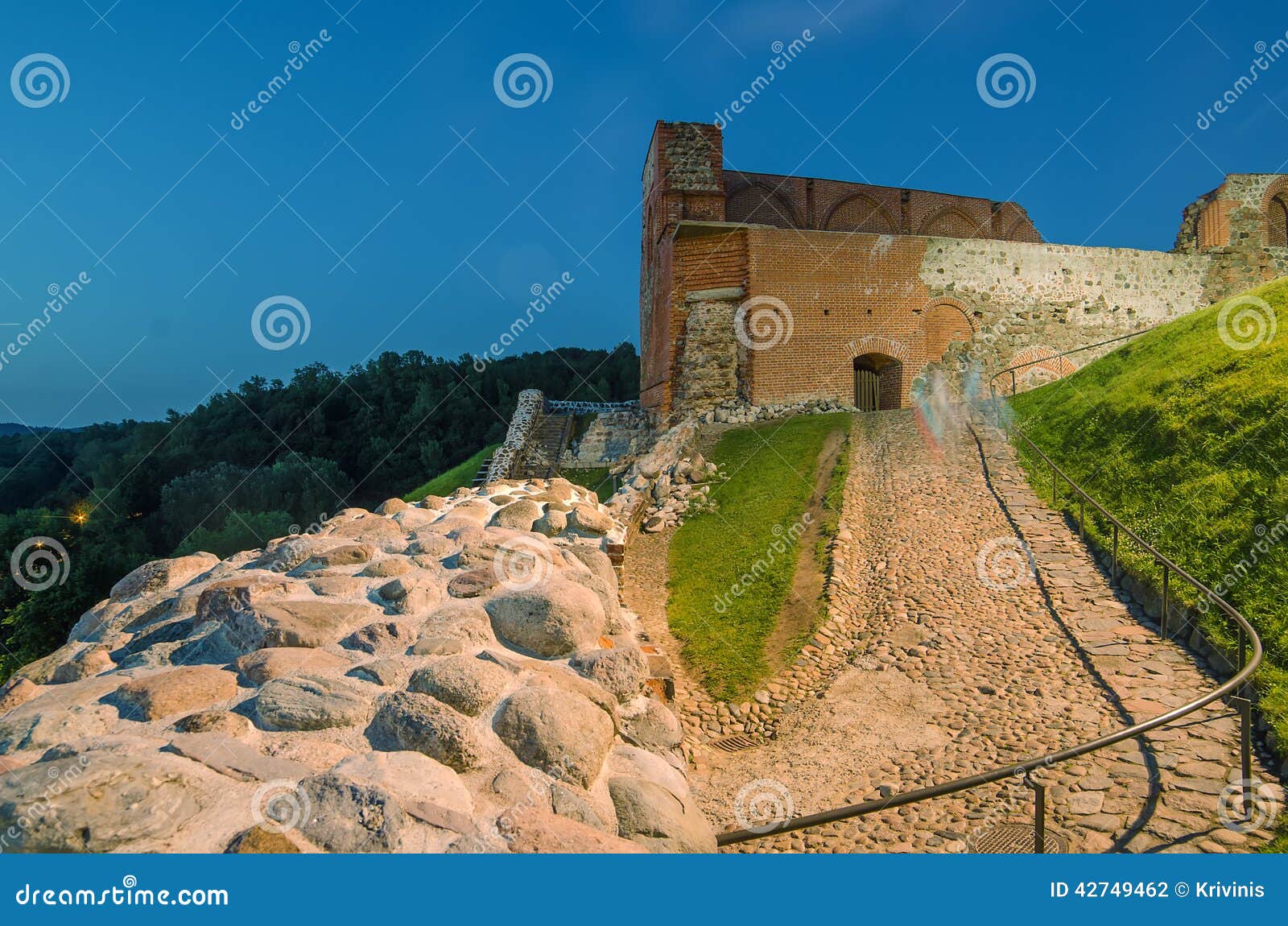 Upper Castle Keep On Gediminas Hill Is A Part Of Vilnius Castle Complex ...