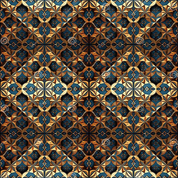 Medieval Vibe Geometry Pattern, Generative AI Stock Illustration ...