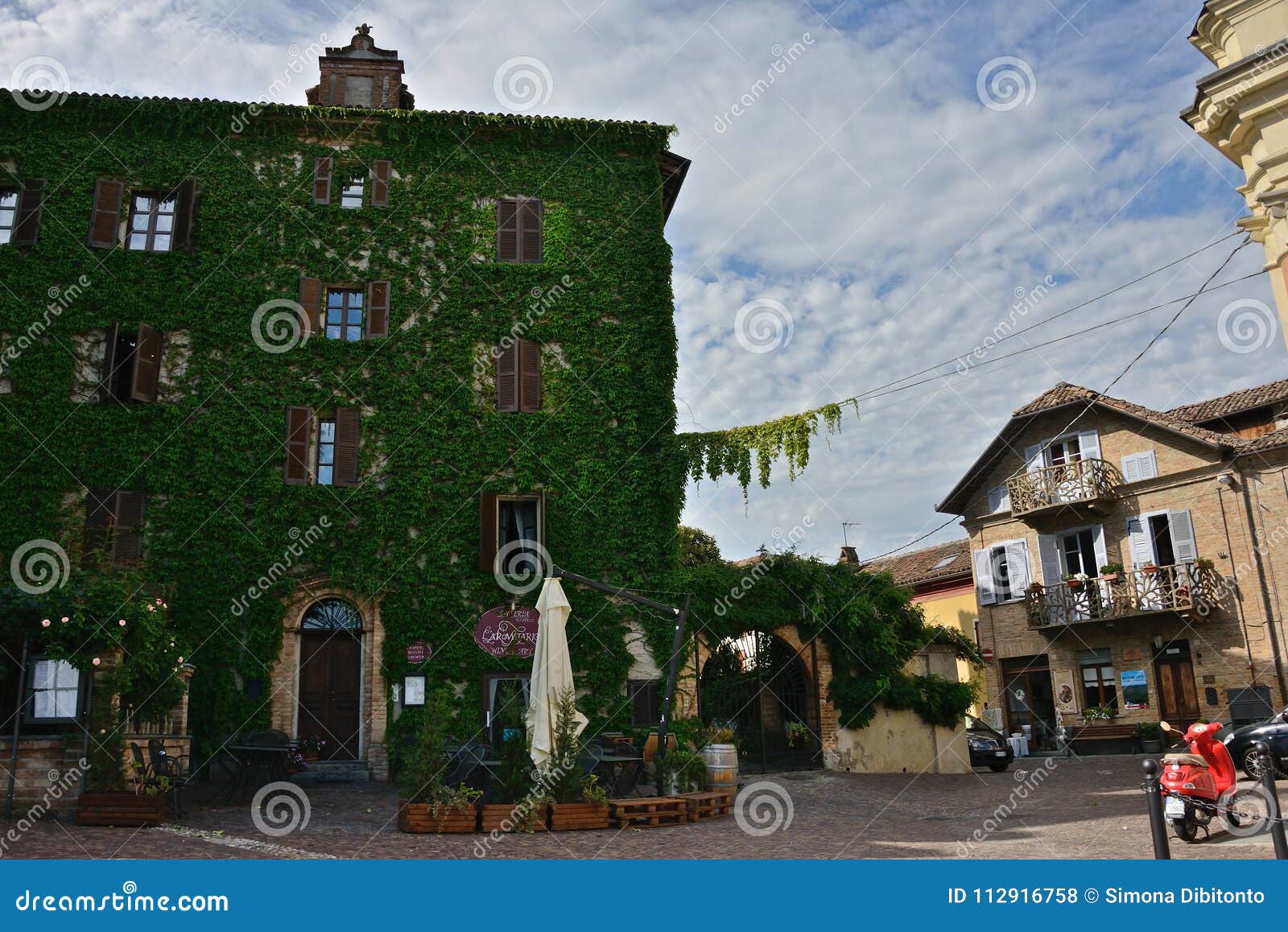 Medieval village of Neive editorial stock photo. Image of cityscape ...