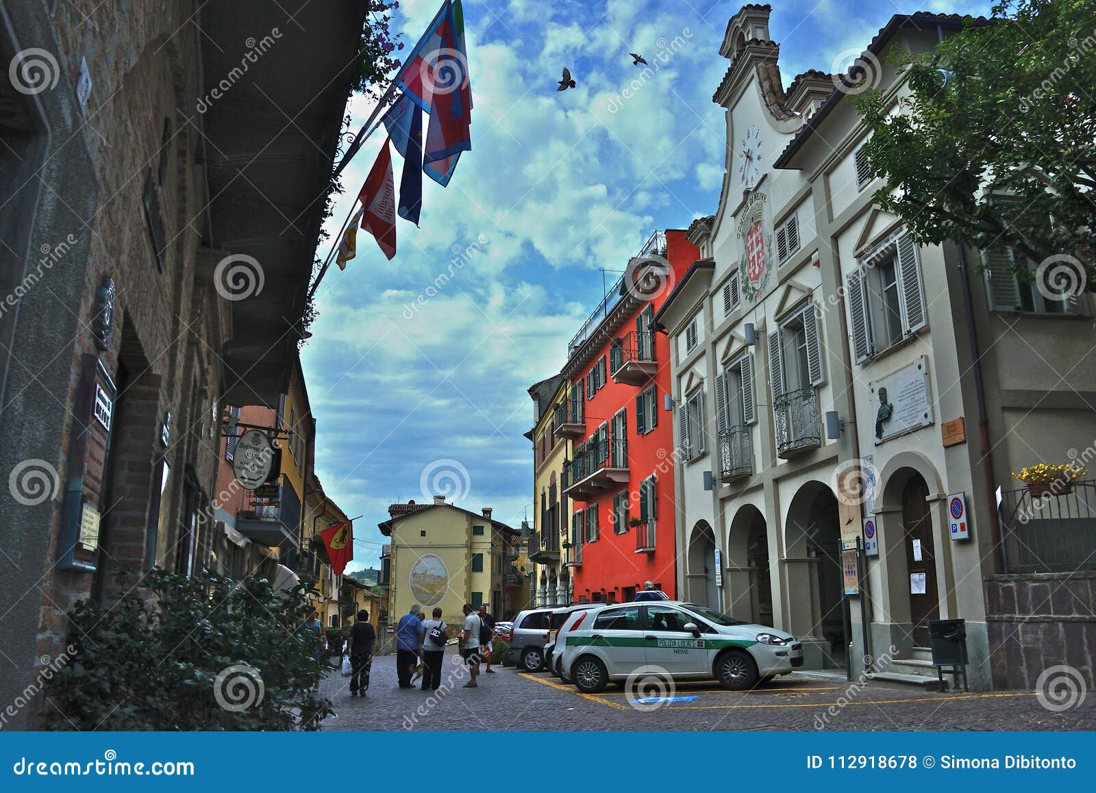 Medieval village of Neive editorial stock photo. Image of hall - 112918678