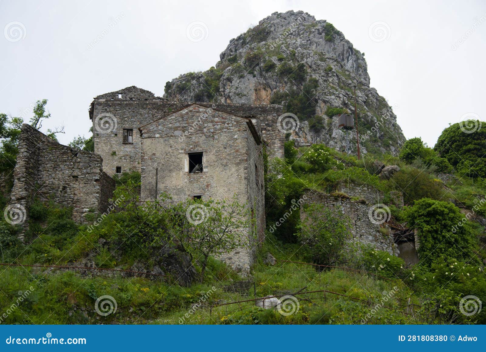 Medieval Village of San Severino Di Centola Stock Photo - Image of ...