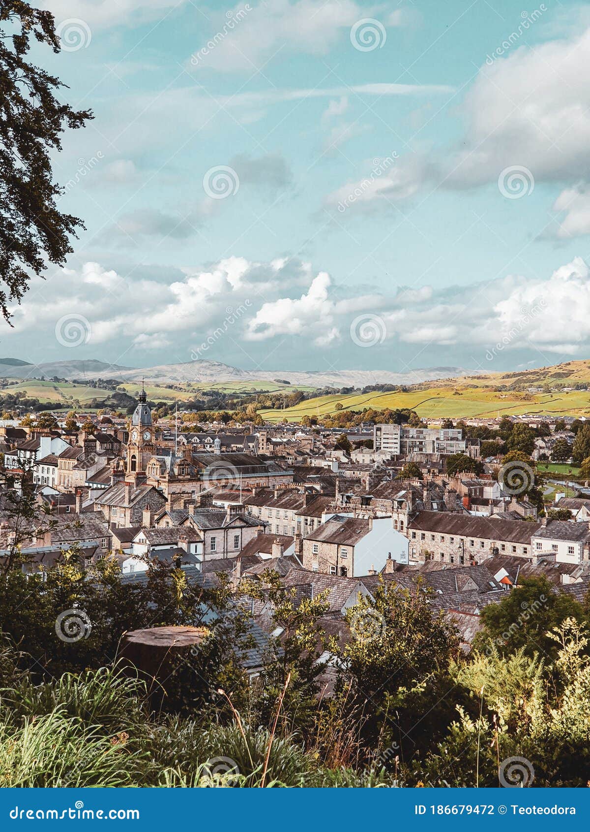 Medieval village view stock photo. Image of village - 186679472