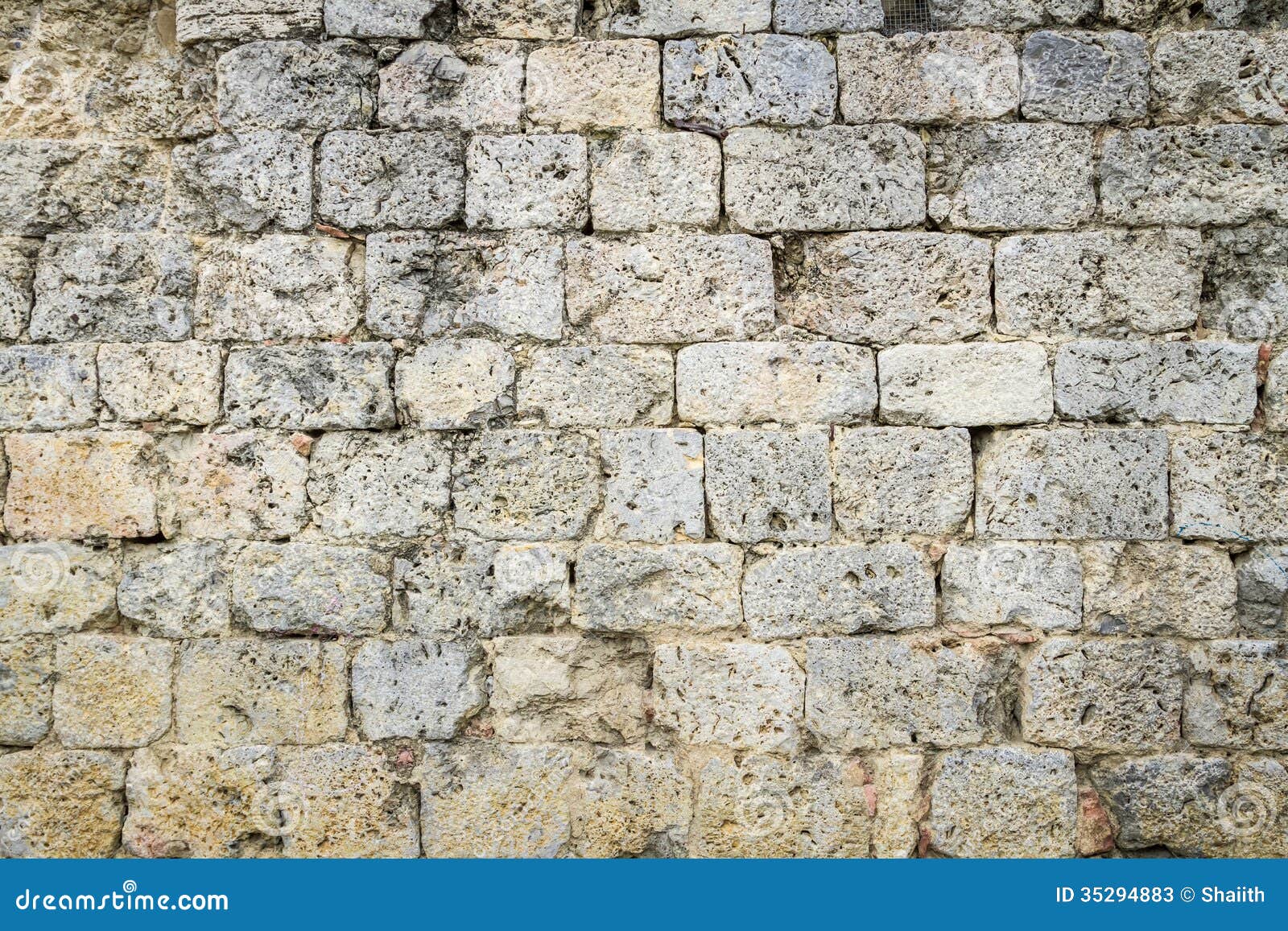 Medieval Wall Built of Ancient Stone Stock Image - Image of structure ...