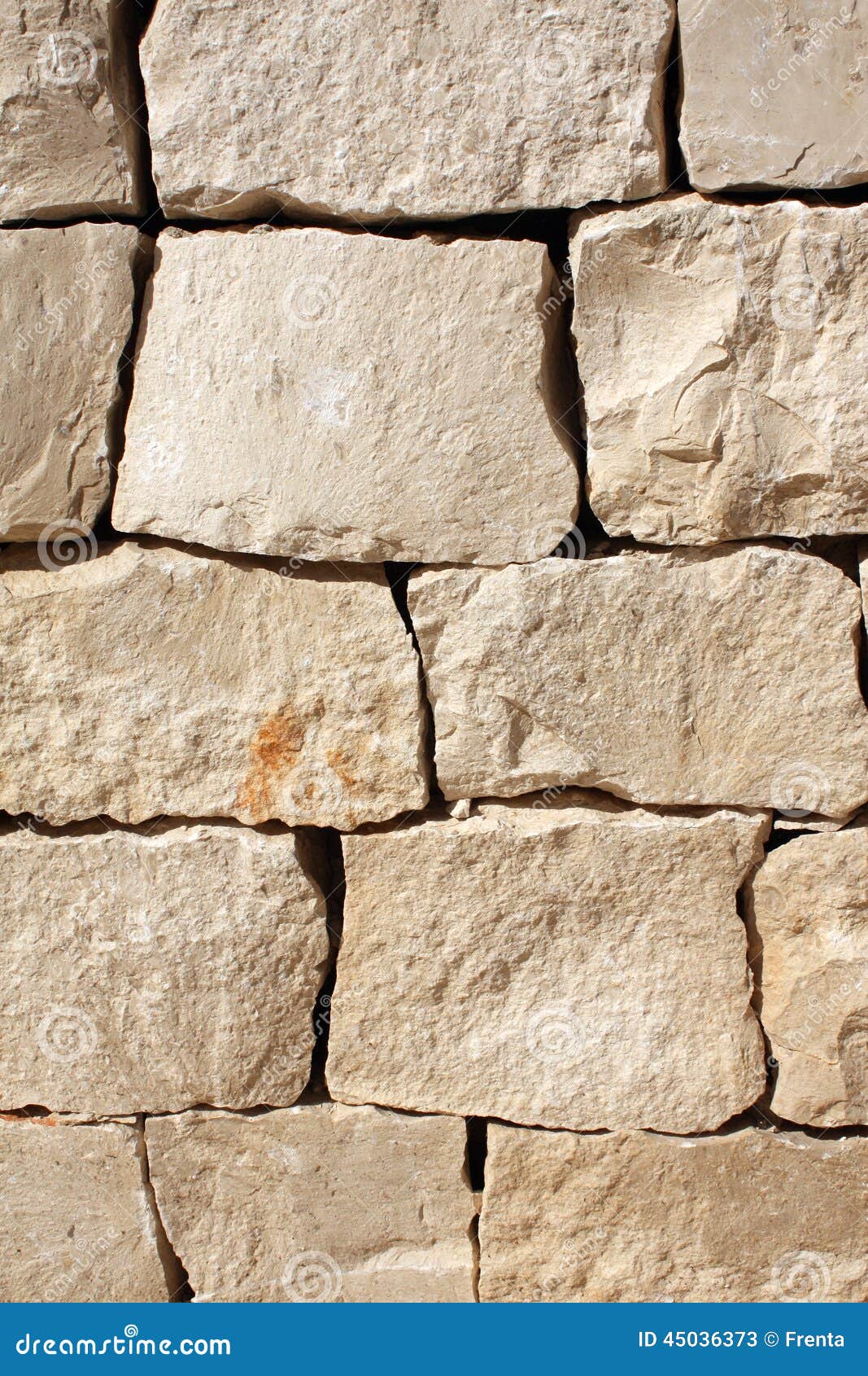 Medieval Wall of Stone Blocks Stock Image - Image of building ...