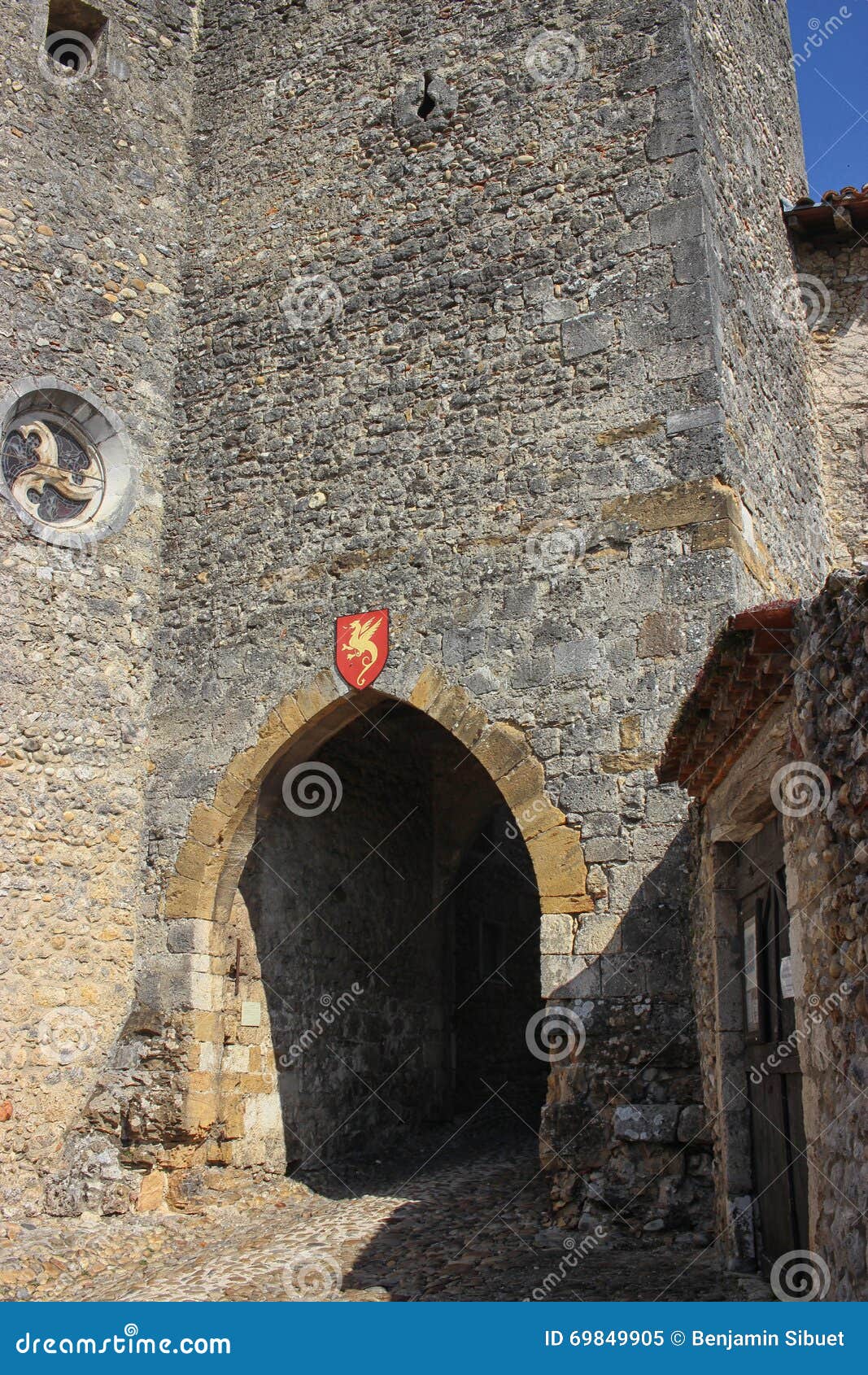 Medieval Walled Town of Perouges Stock Image - Image of dragon, ancient ...