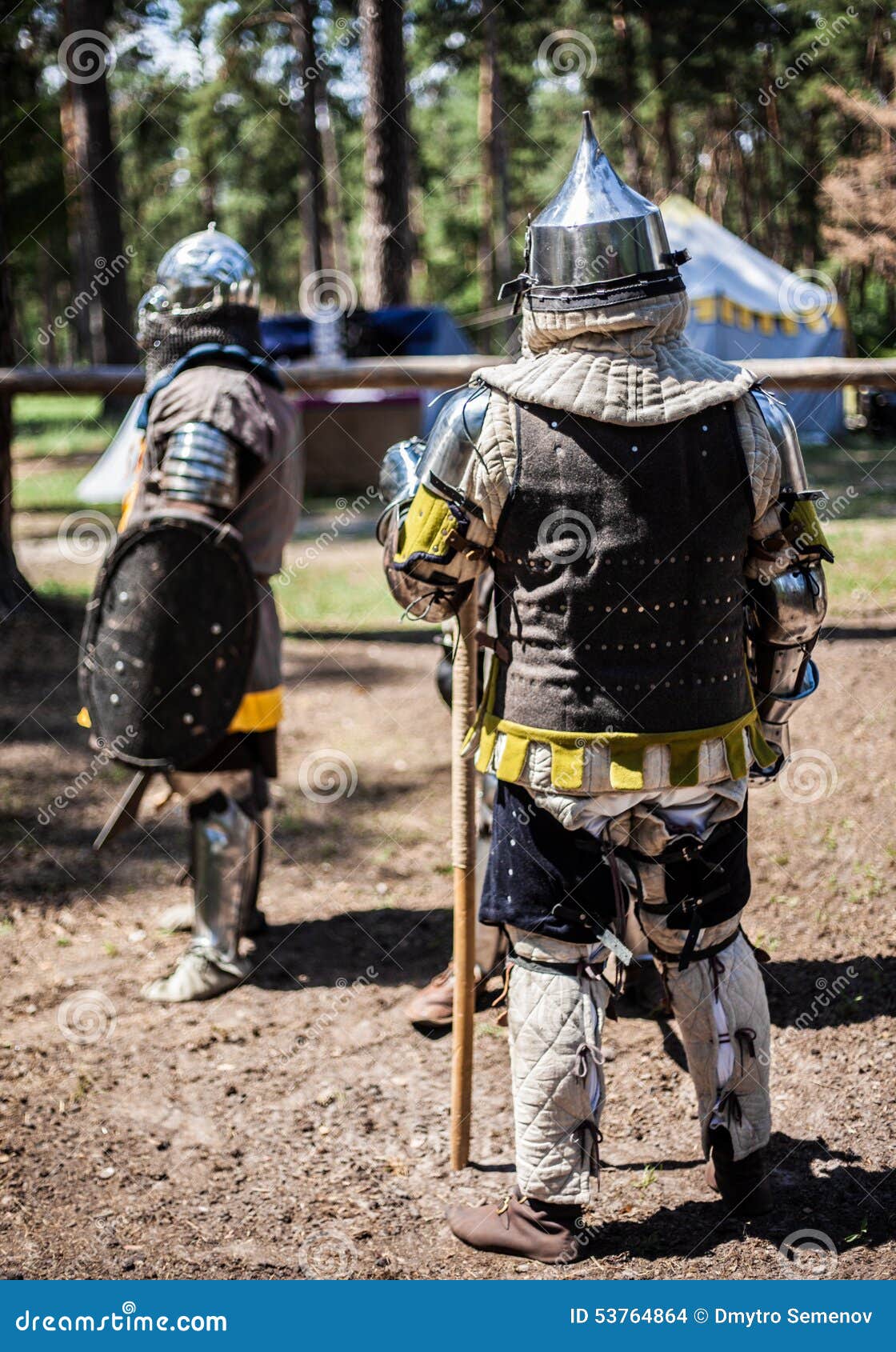 Medieval warriors, knights stock photo. Image of arena - 53764864