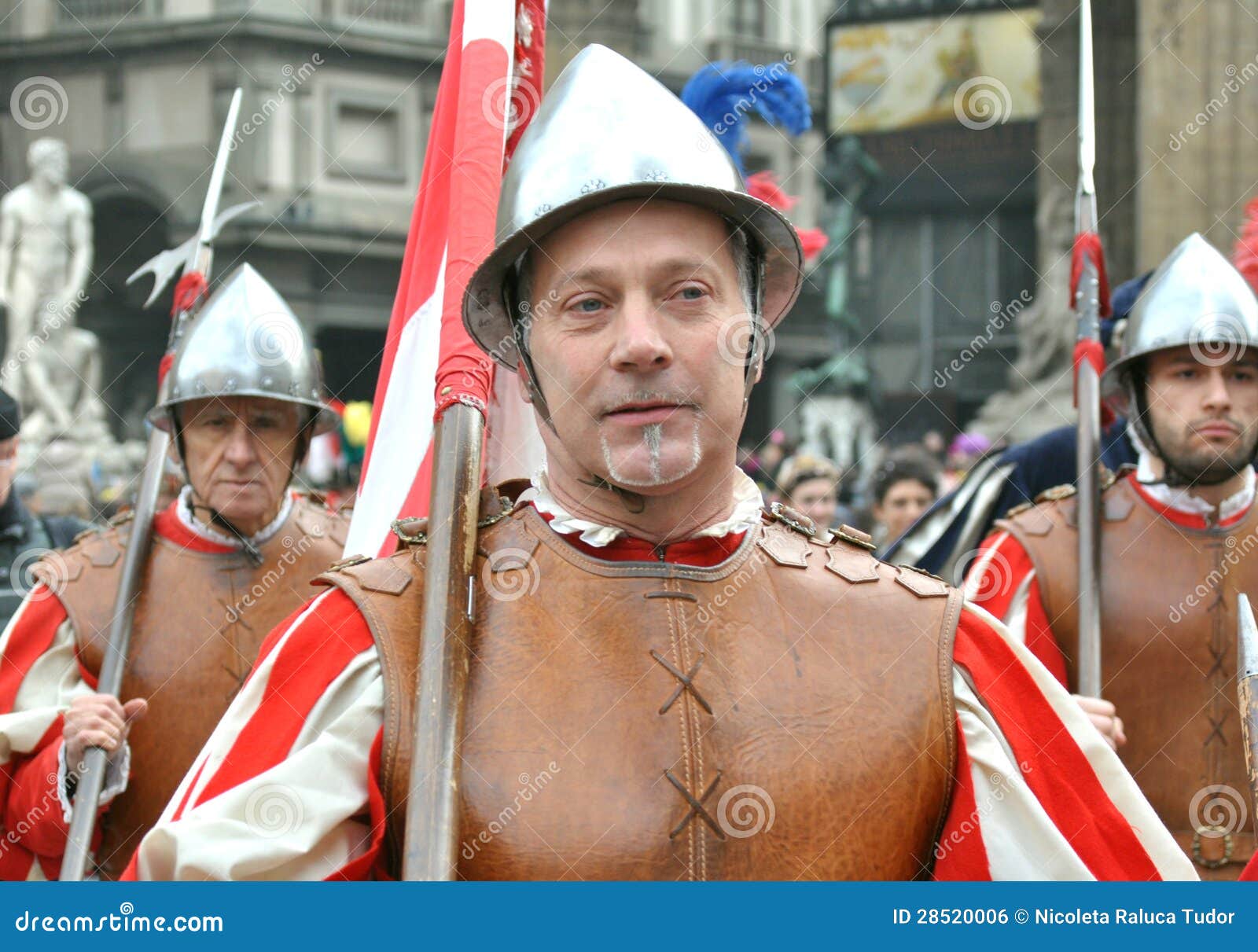Medieval Warriors in a Reenactment Parade in Italy Editorial Photo ...
