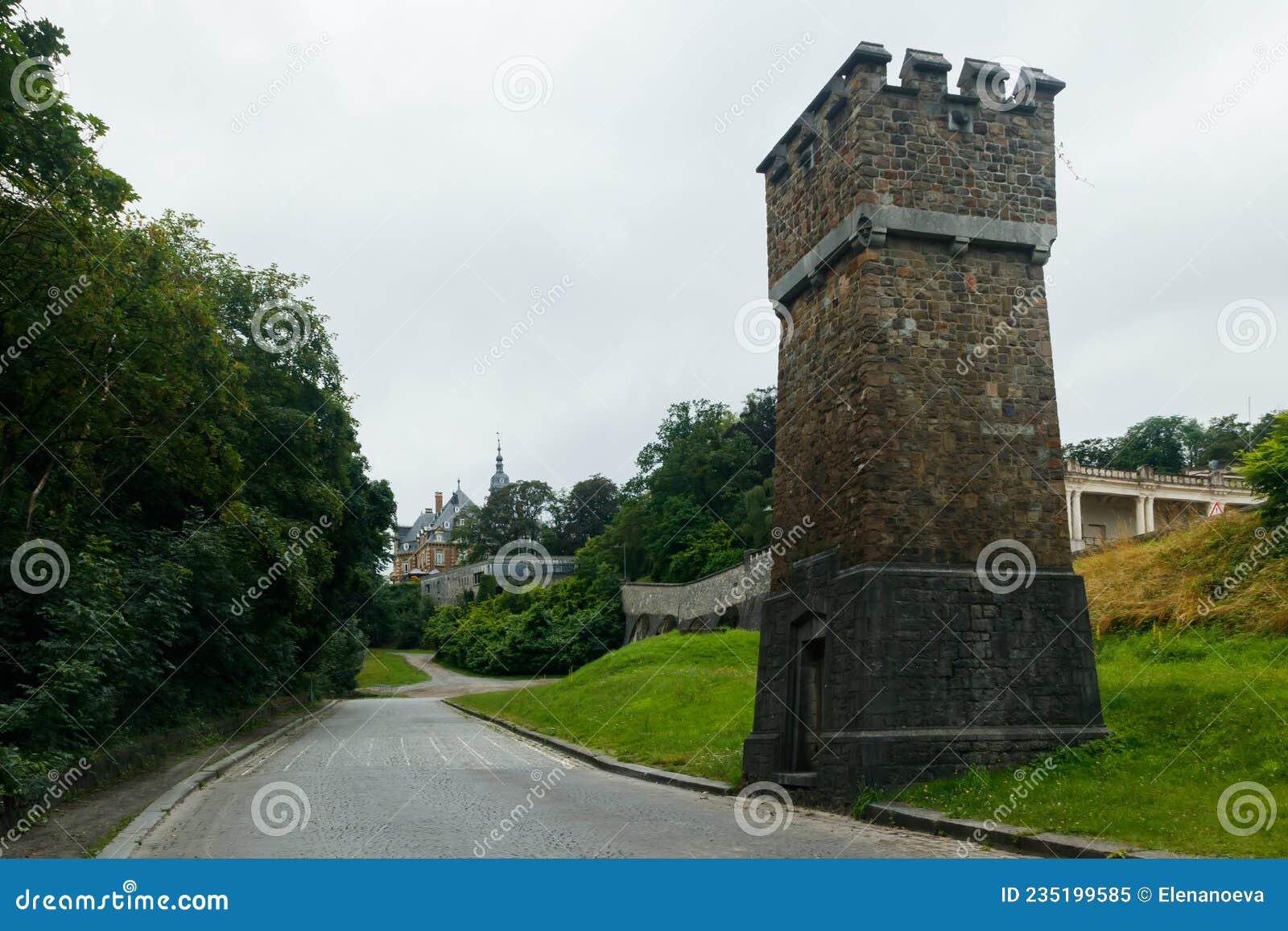 Medieval Watchtower in Citadel of Namur, Belgium Stock Image - Image of ...