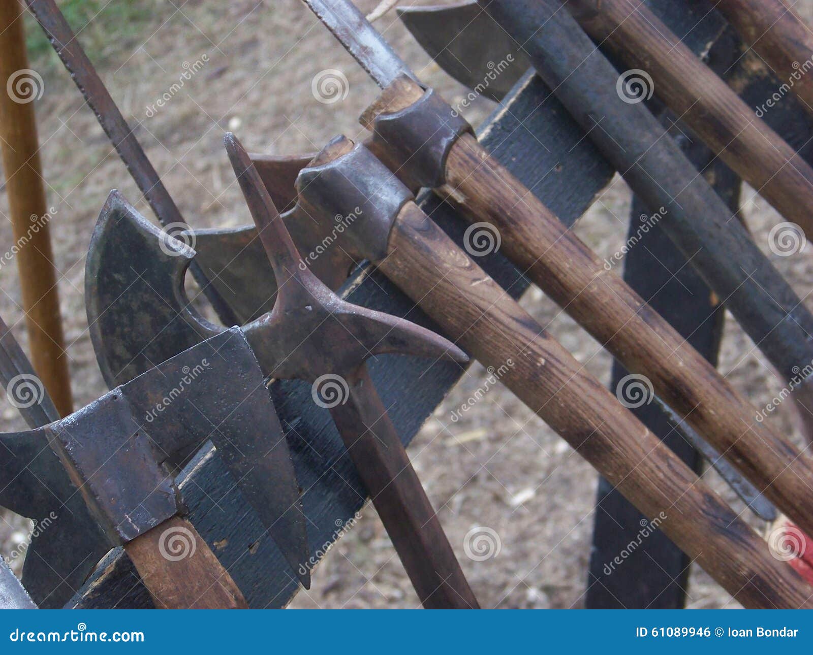 Medieval weapons stock photo. Image of knight, axes, sharp - 61089946