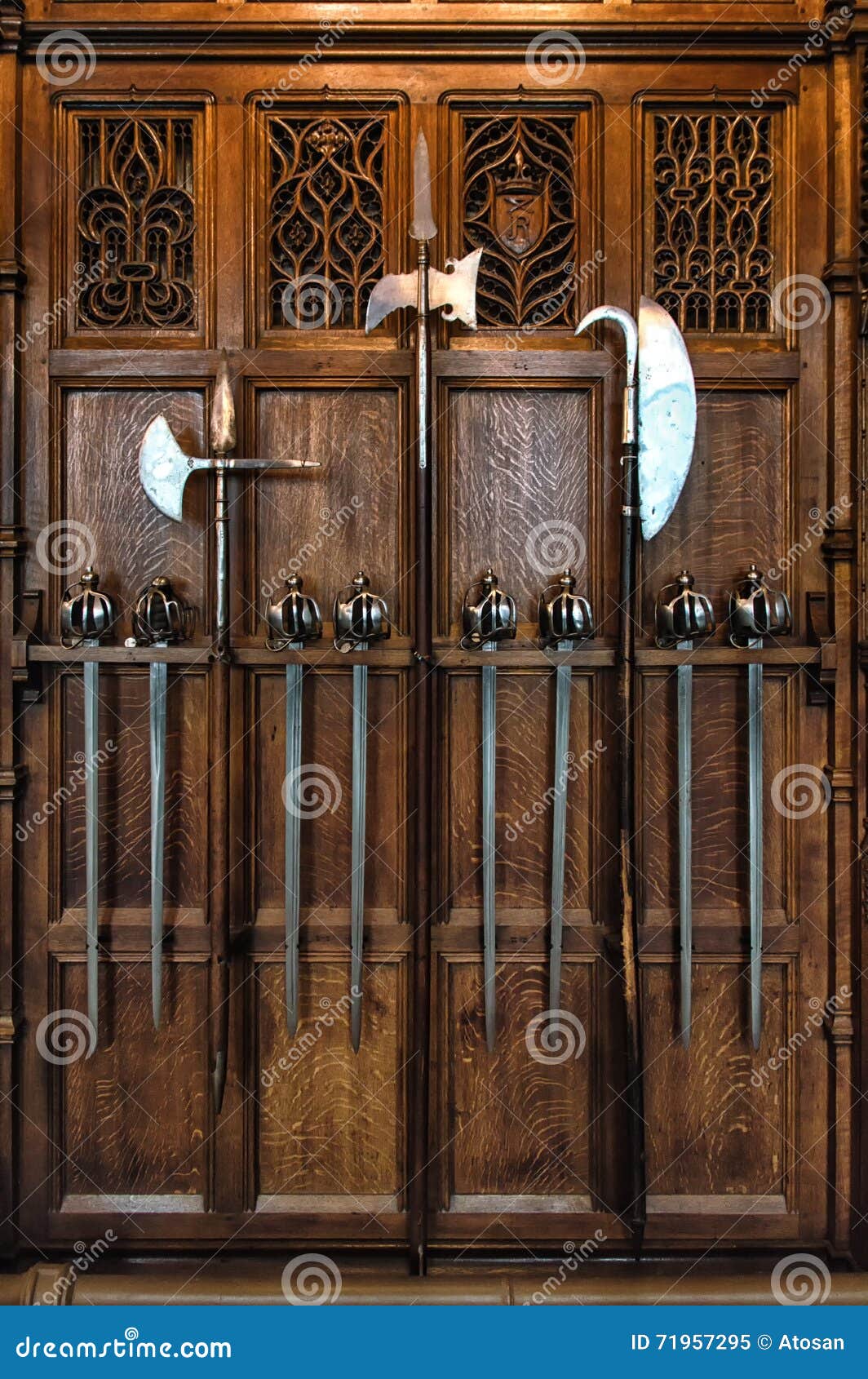 Medieval weapons stock image. Image of antiquarian, iron - 71957295