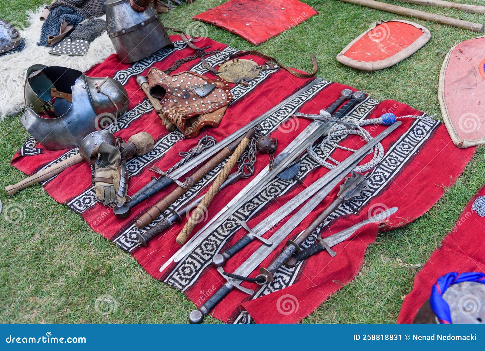 Medieval Weapons on the Territory of Serbia Stock Image - Image of ...