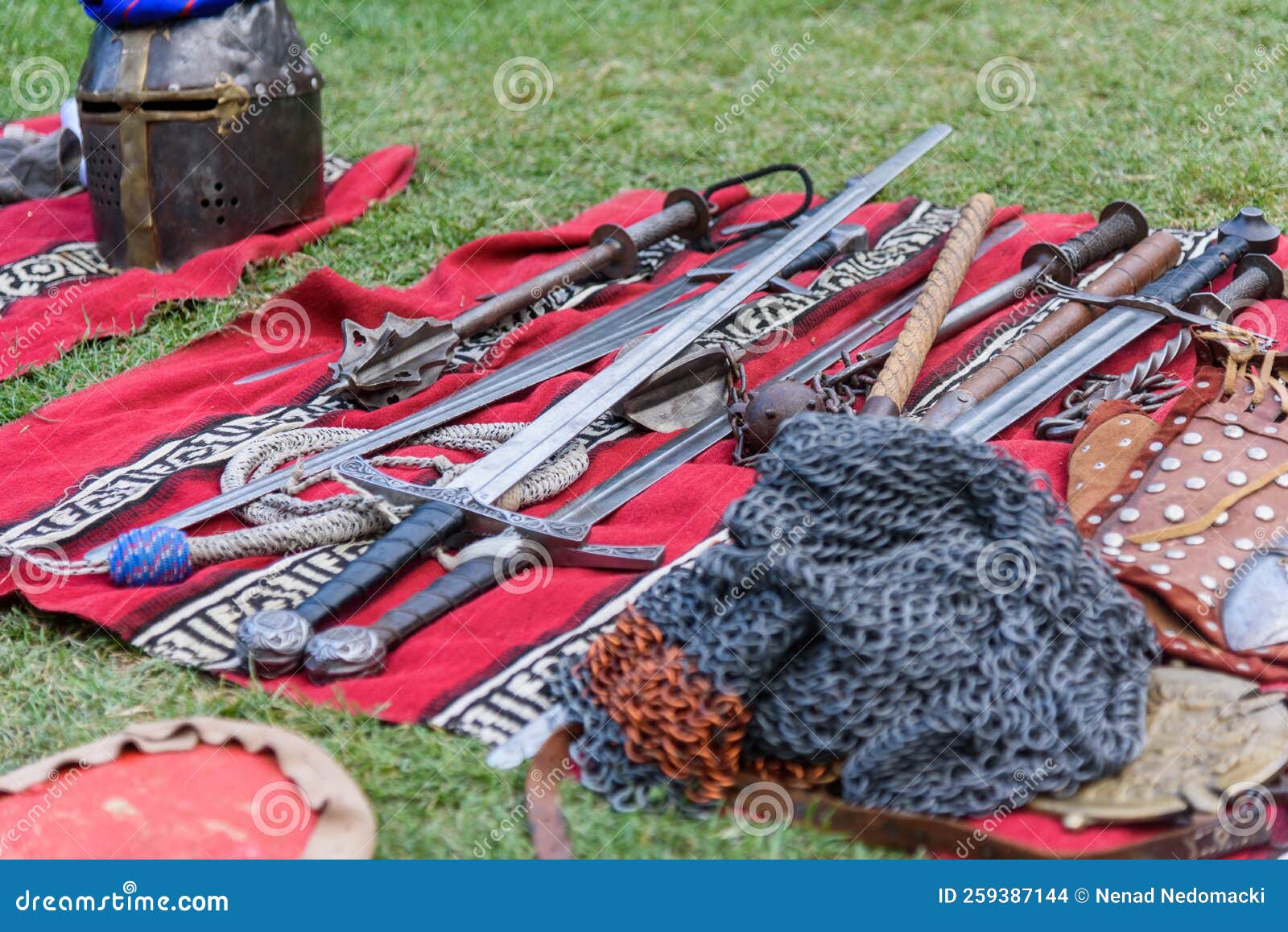 Medieval Weapons on the Territory of Serbia Stock Photo - Image of ...
