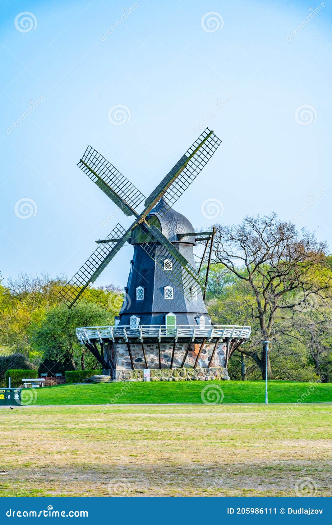 Medieval Wind Mill Near Malmo Castle in Sweden Stock Image - Image of ...