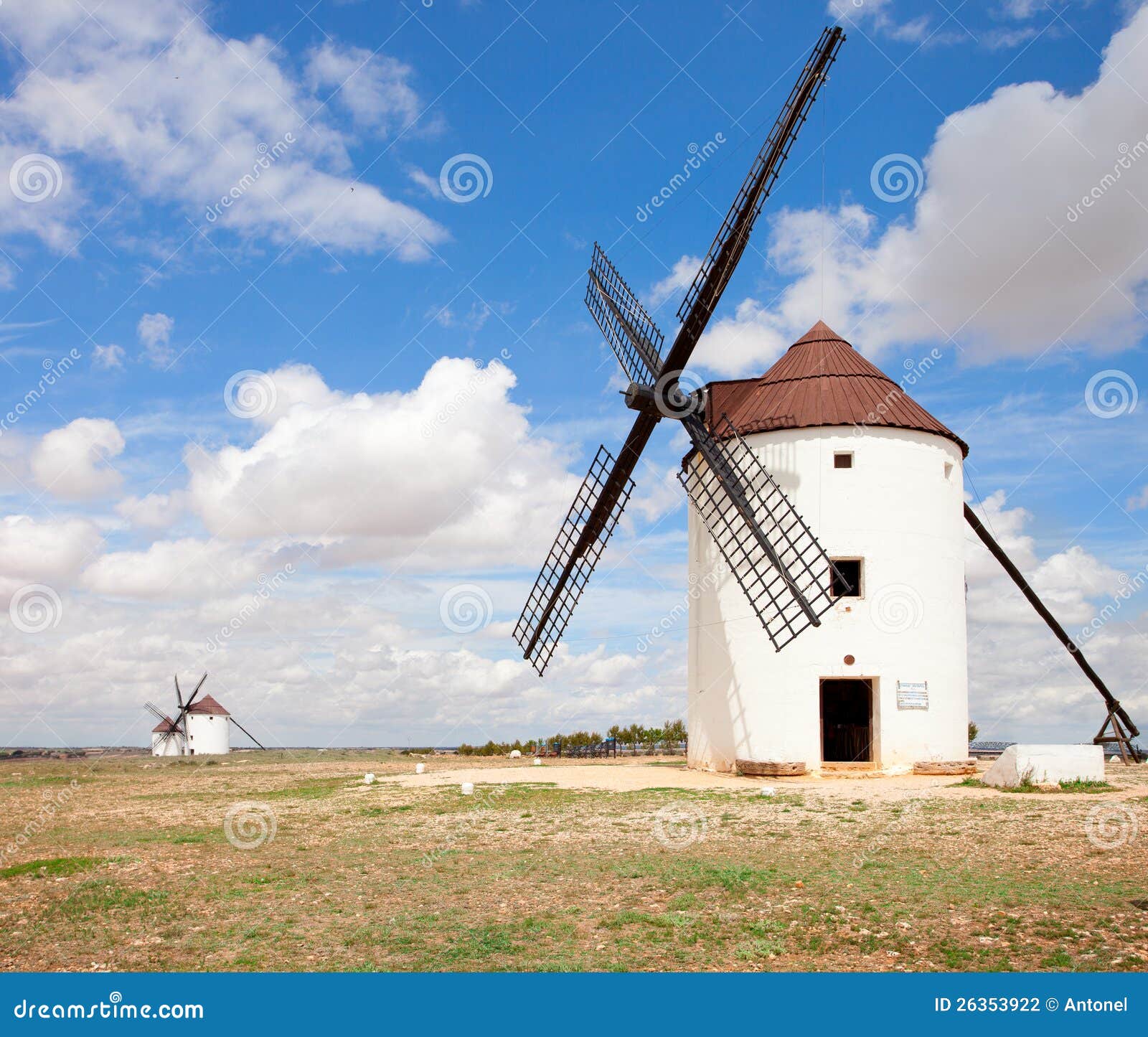 Medieval Windmills stock photo. Image of monument, medieval - 26353922