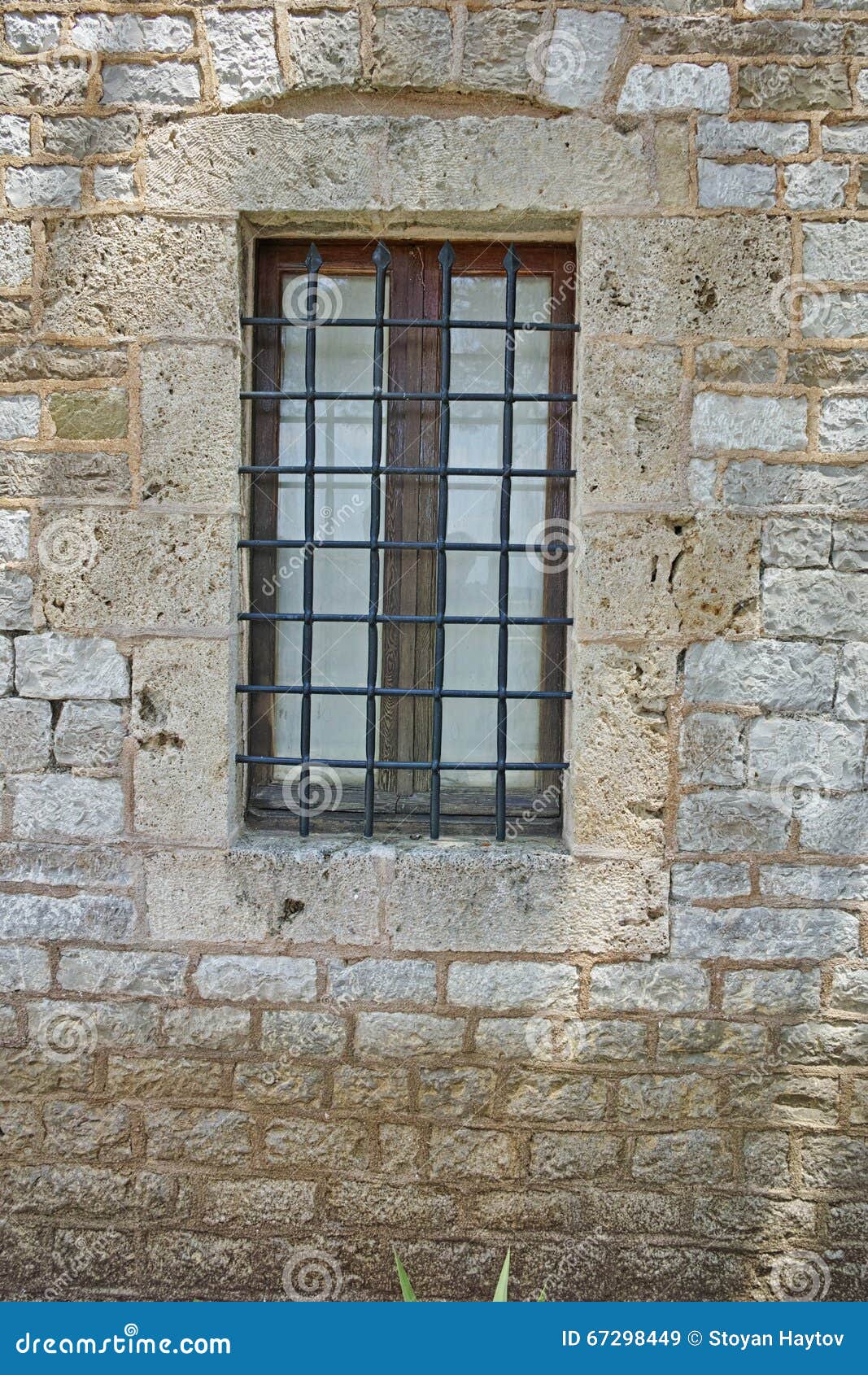 Medieval Window in Castle of Lamia City, Central Greece Stock Image ...
