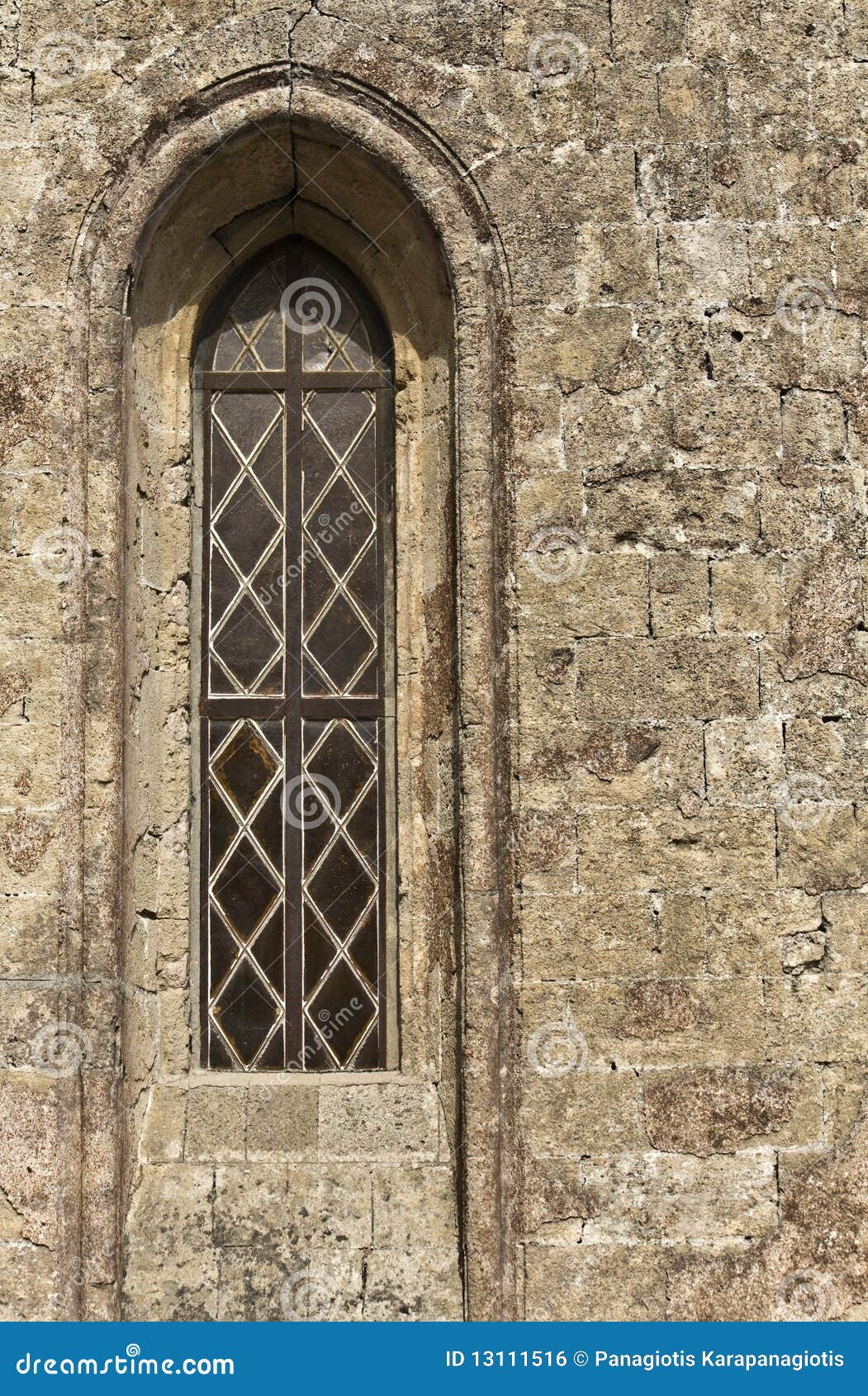 Medieval Window at Filerimos, Rhodes, Greece Stock Photo - Image of ...