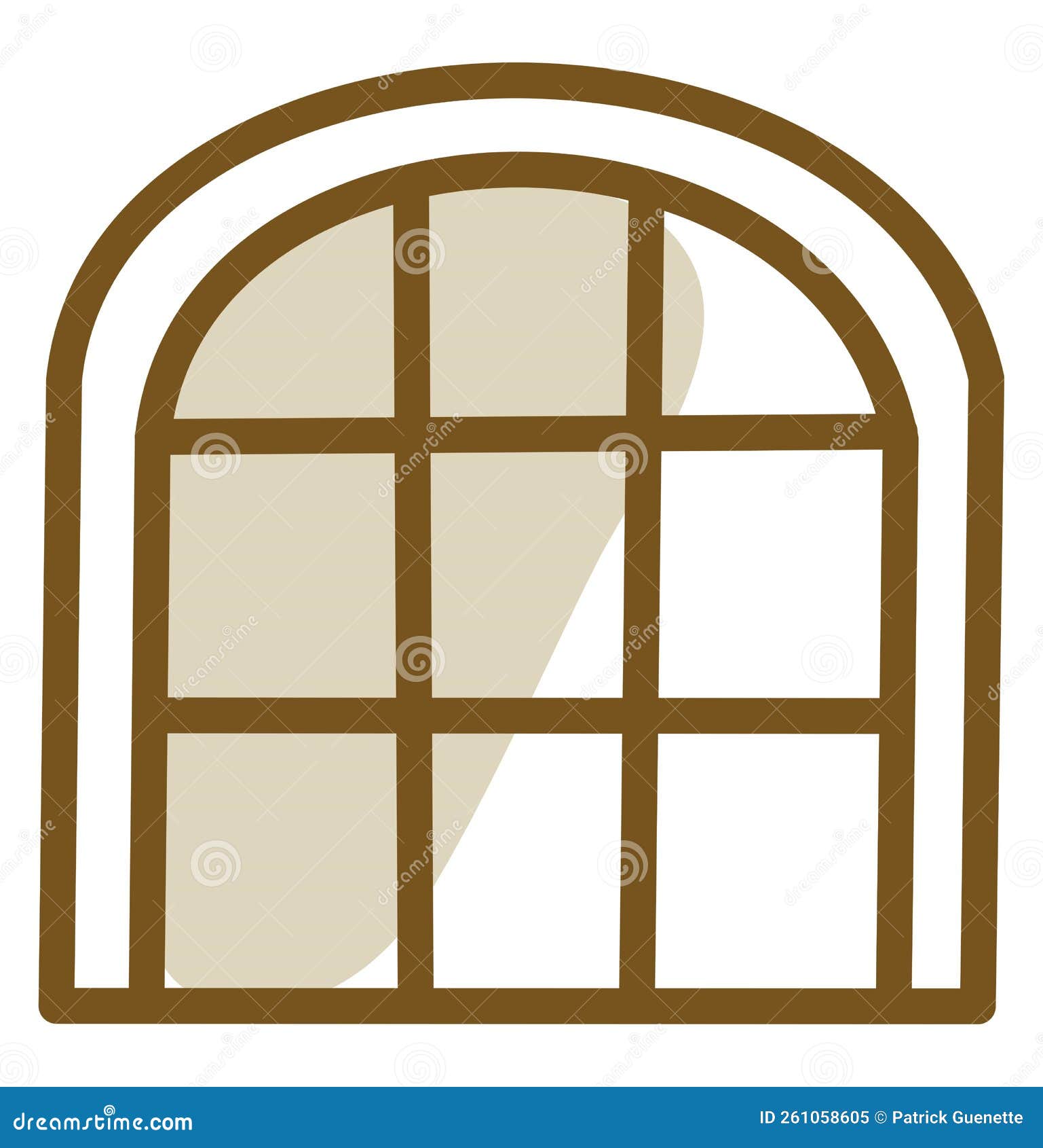 Medieval window, icon stock vector. Illustration of graphic - 261058605