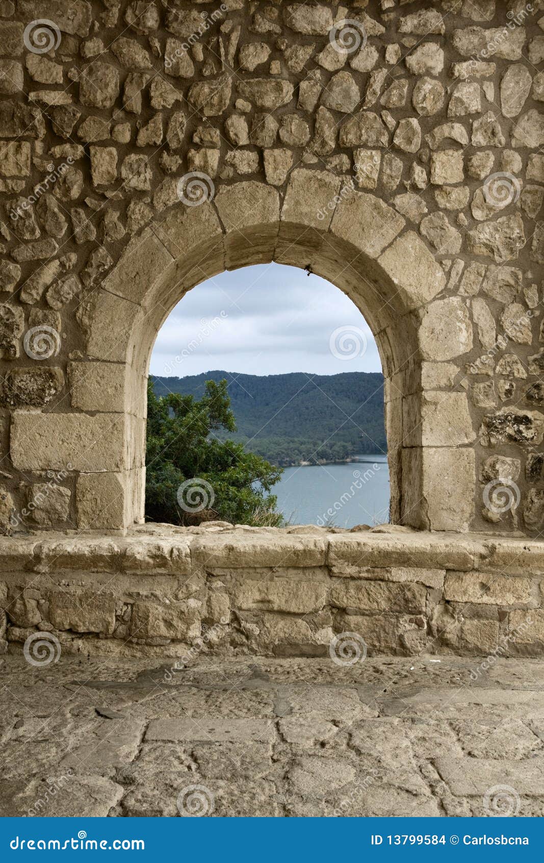 Medieval window view stock photo. Image of window, castellet - 13799584