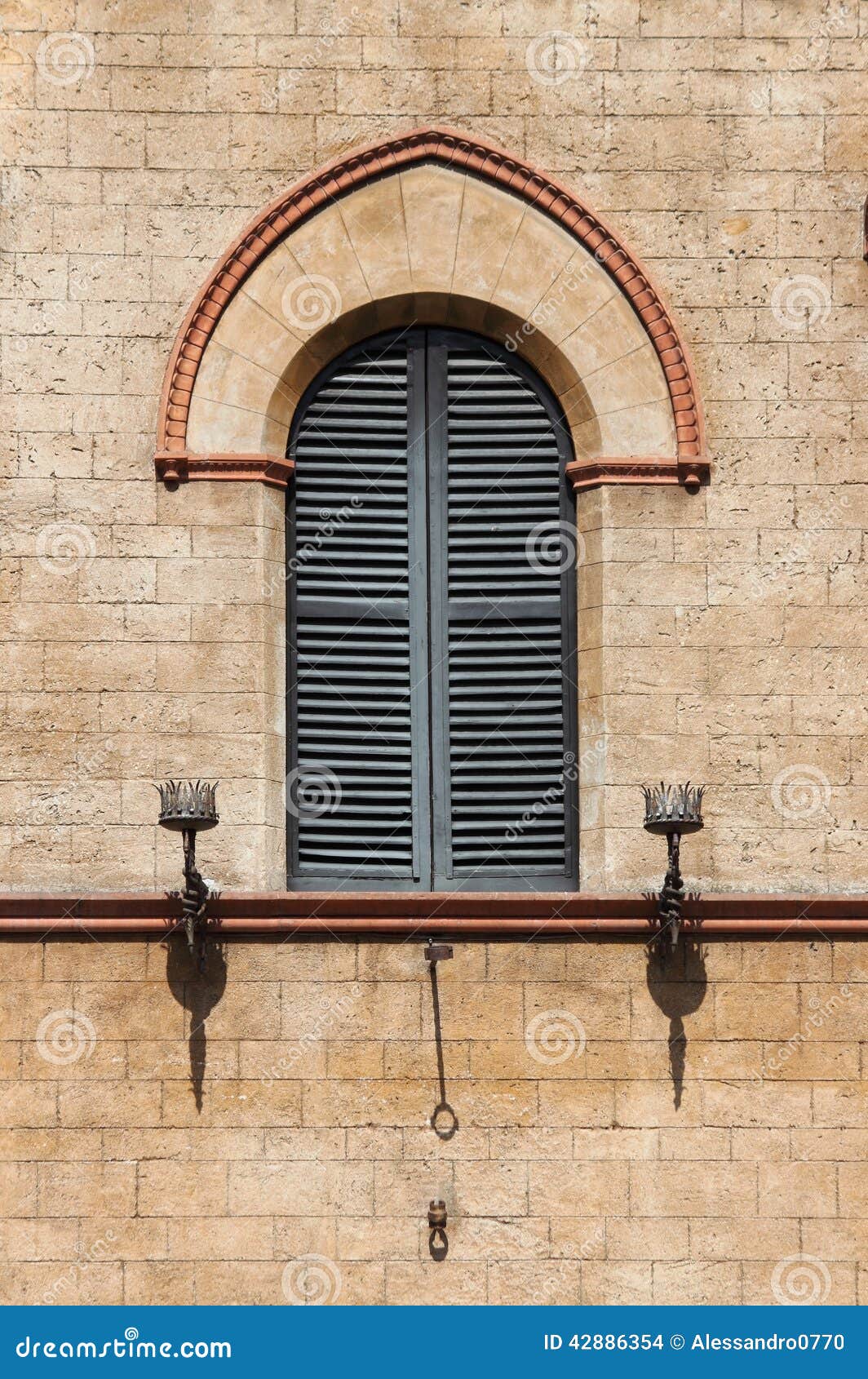 Medieval window stock photo. Image of glass, candlesticks - 42886354