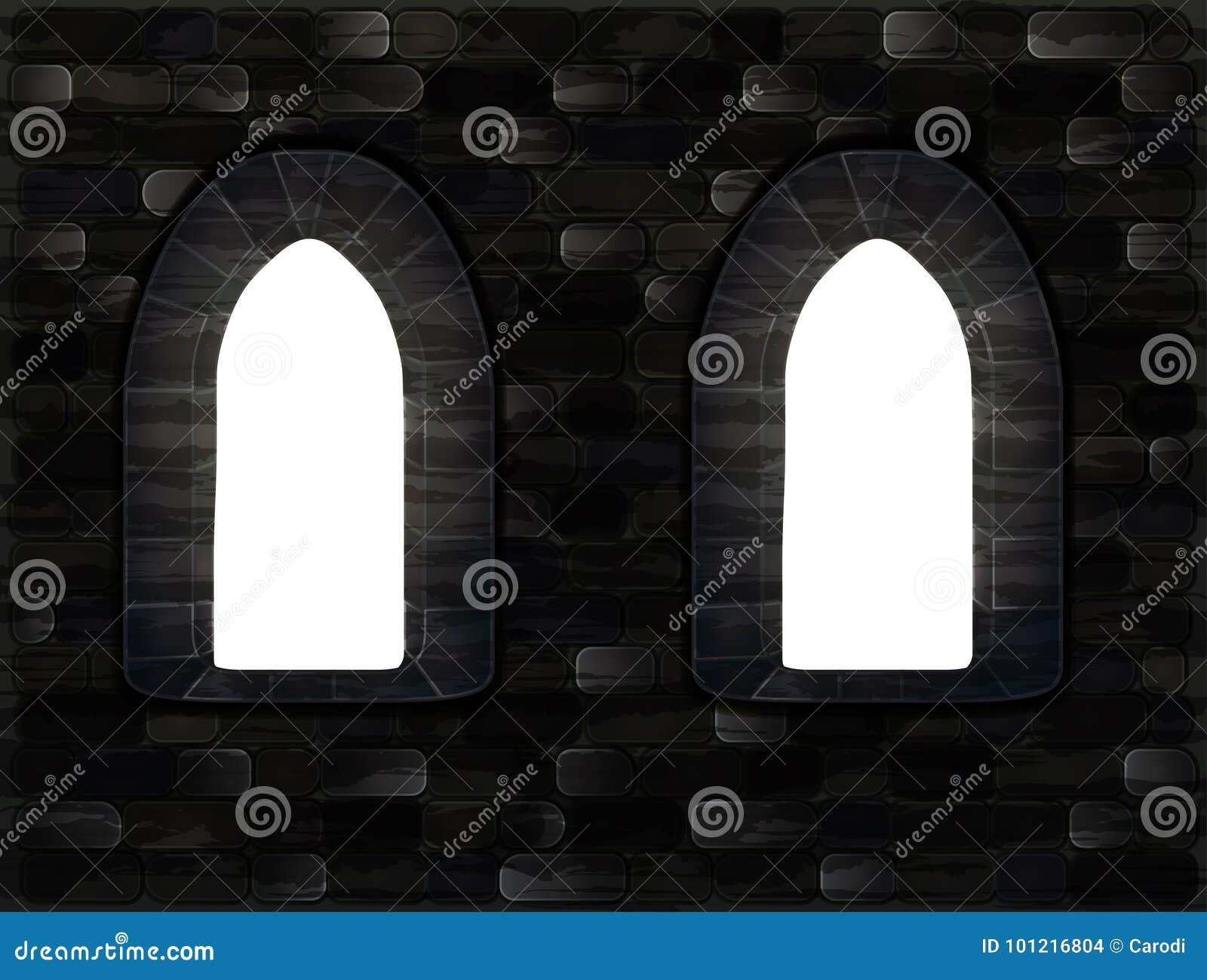 Medieval Windows in Castle, Vector Stock Vector - Illustration of ...
