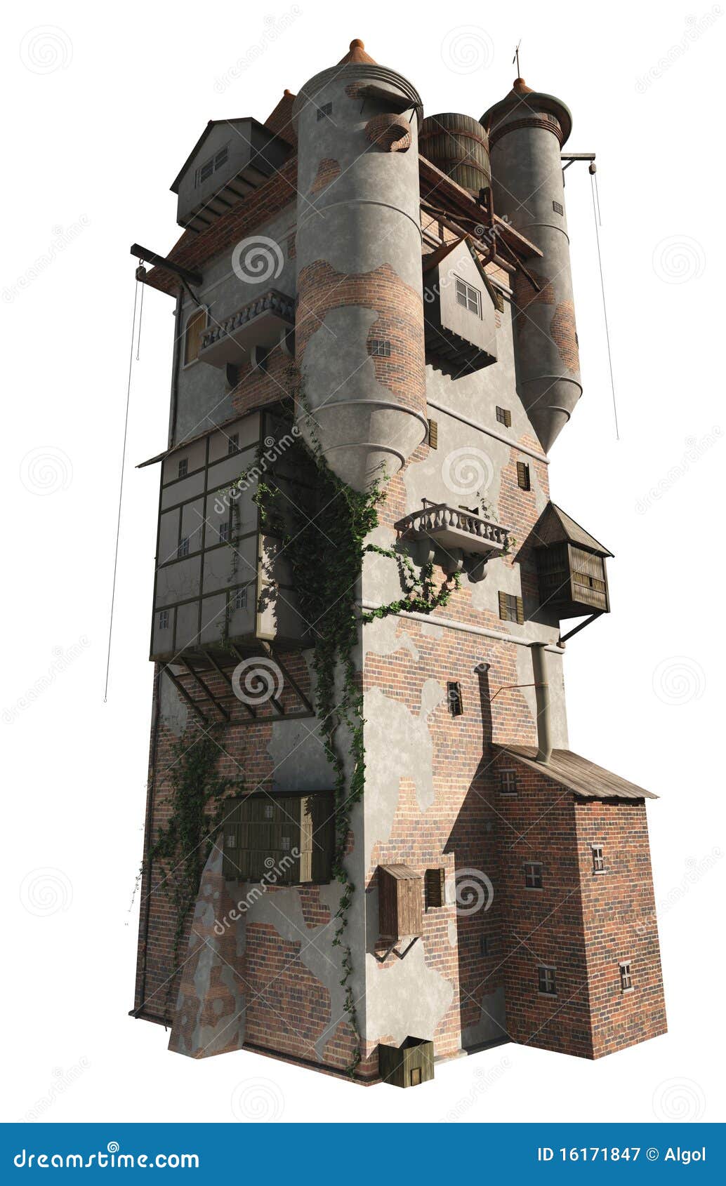 Medieval or Wizard S Tower, Isolated Version Stock Illustration ...