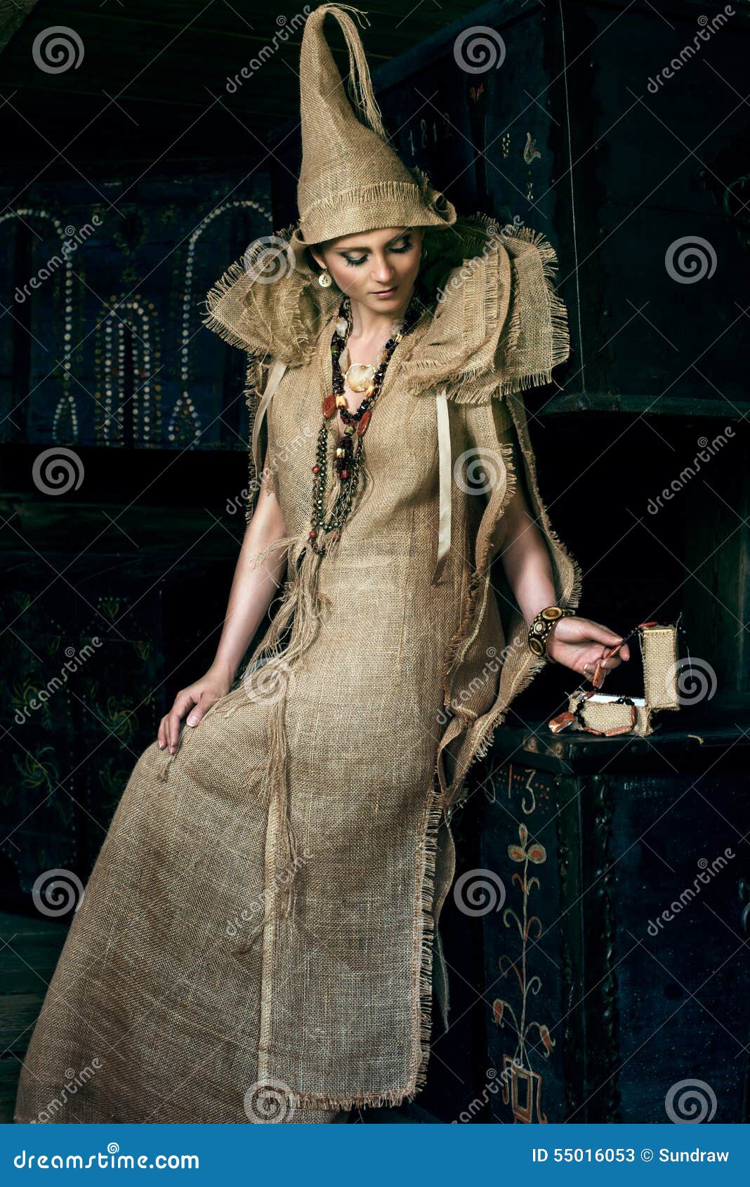 Medieval woman stock image. Image of antique, acting - 55016053