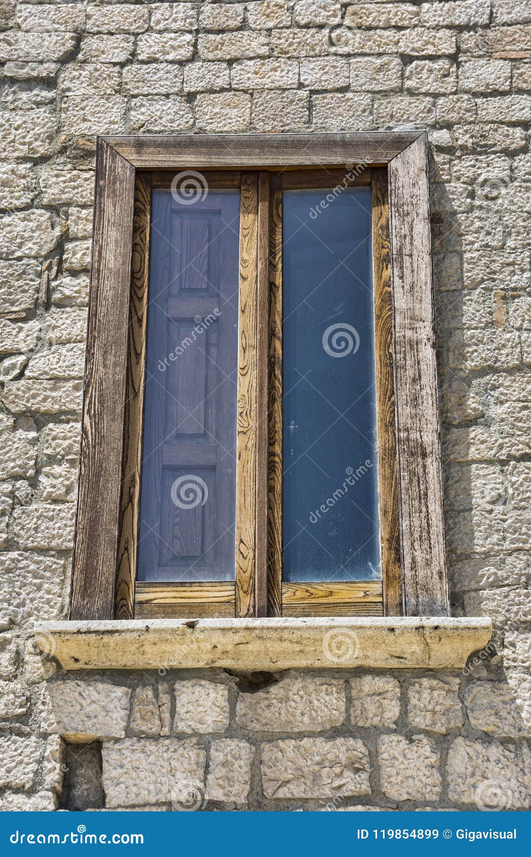 Medieval wooden window stock image. Image of stone, architecture ...