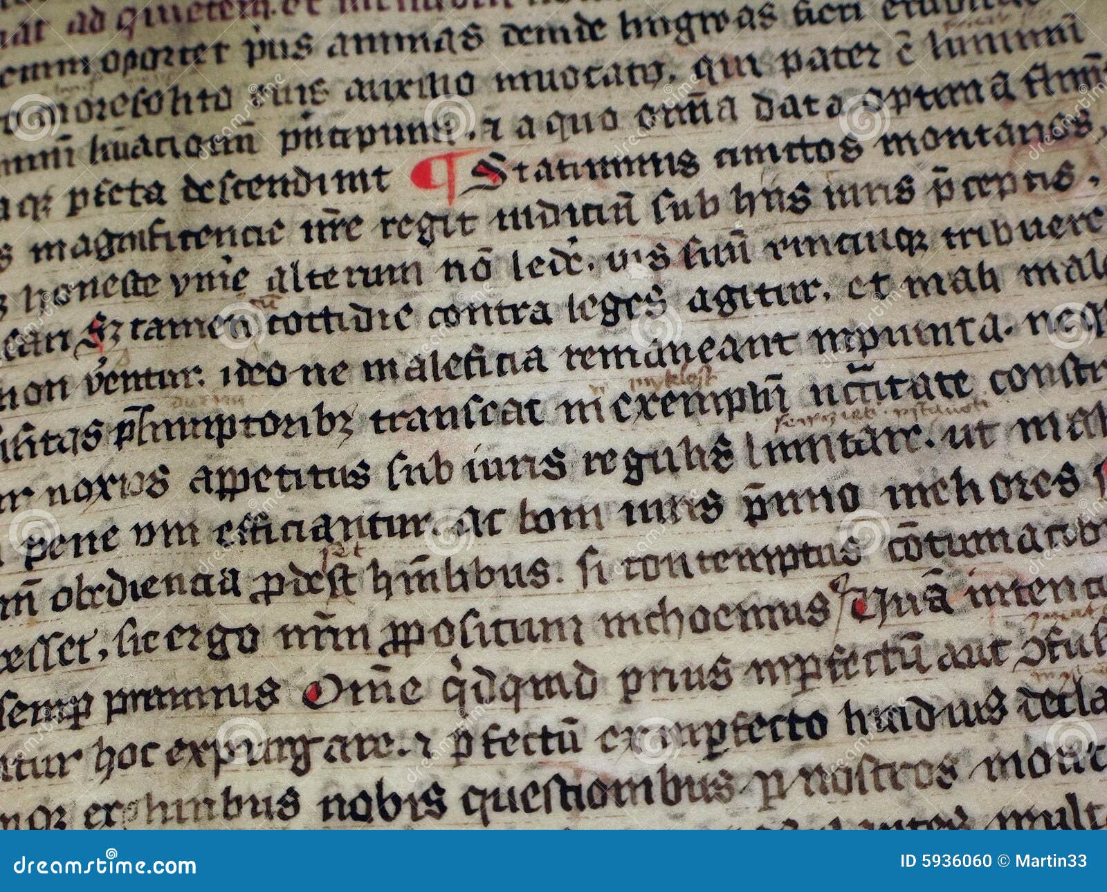 Medieval Writing Stock Photo - Image: 5936060