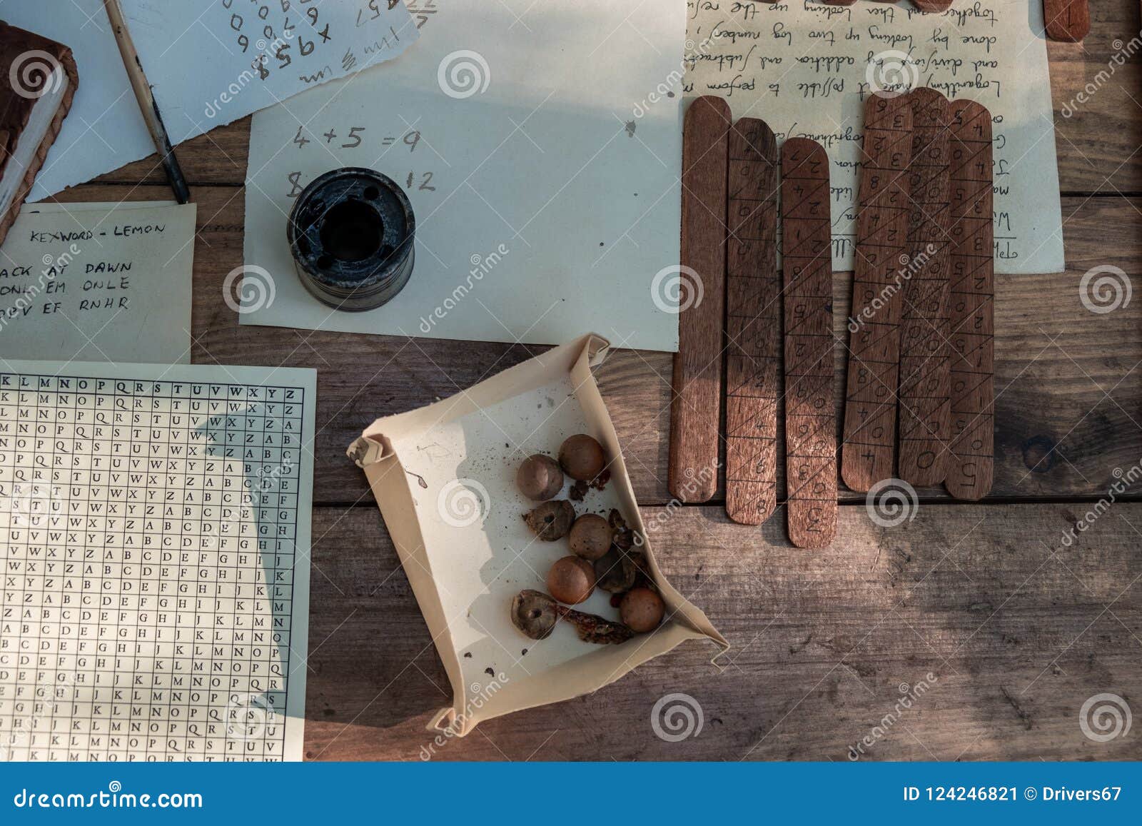 Medieval Writing. Tools for Ancient Writing Stock Image - Image of ...