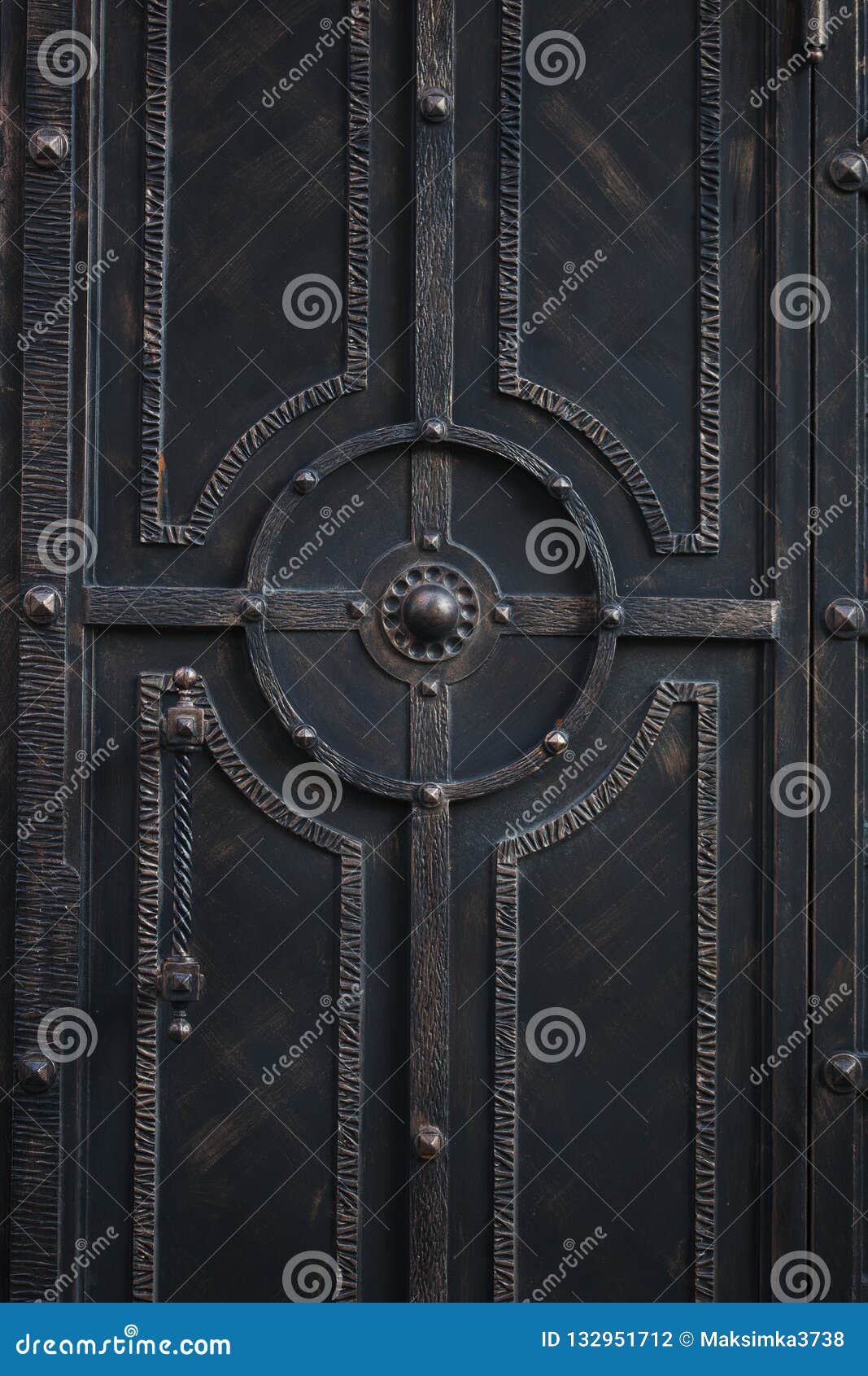 Medieval Wrought Iron Gates. Stock Photo - Image of ornament, pattern ...