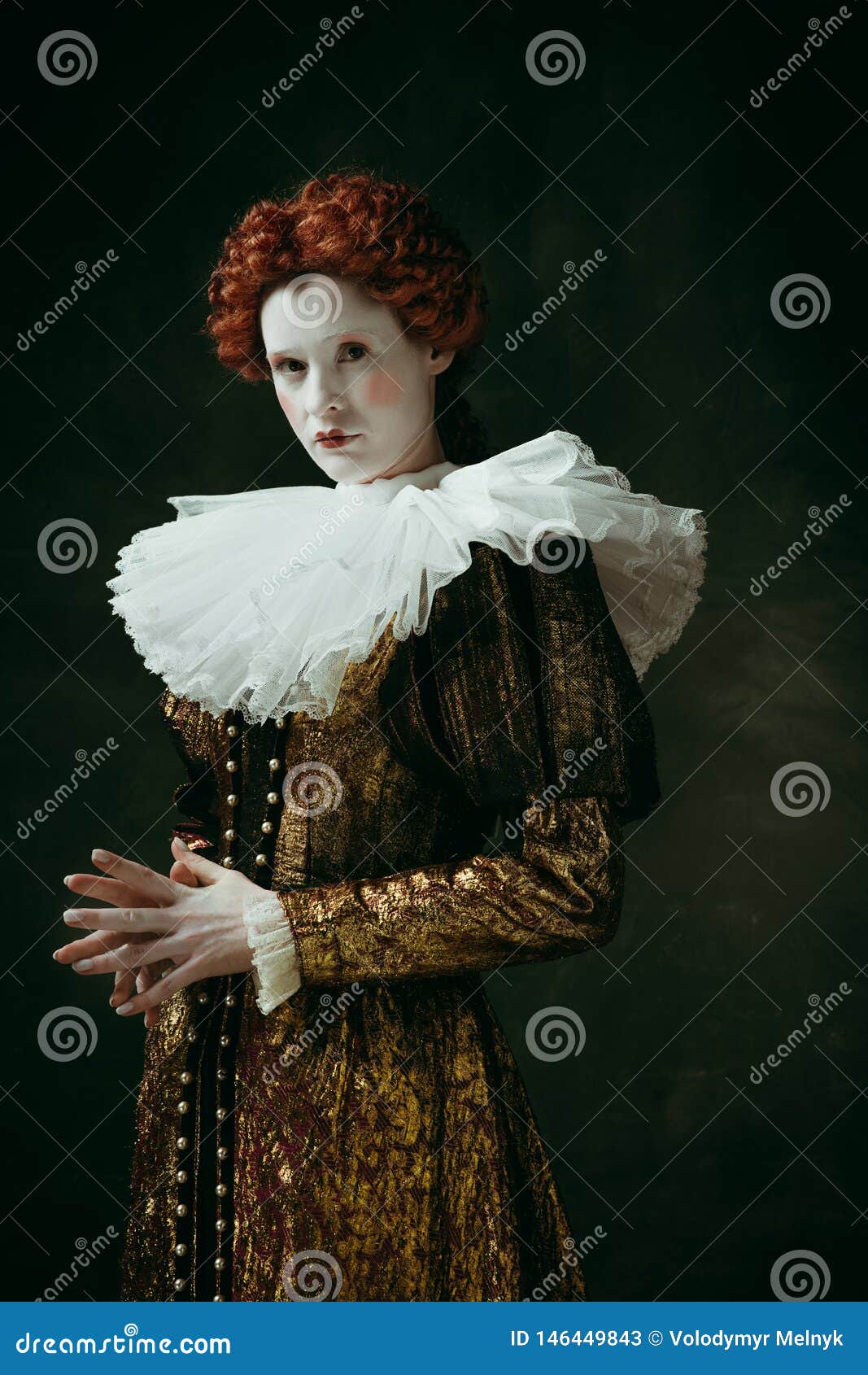 Medieval Young Woman As A Duchess Stock Image Image Of Hands