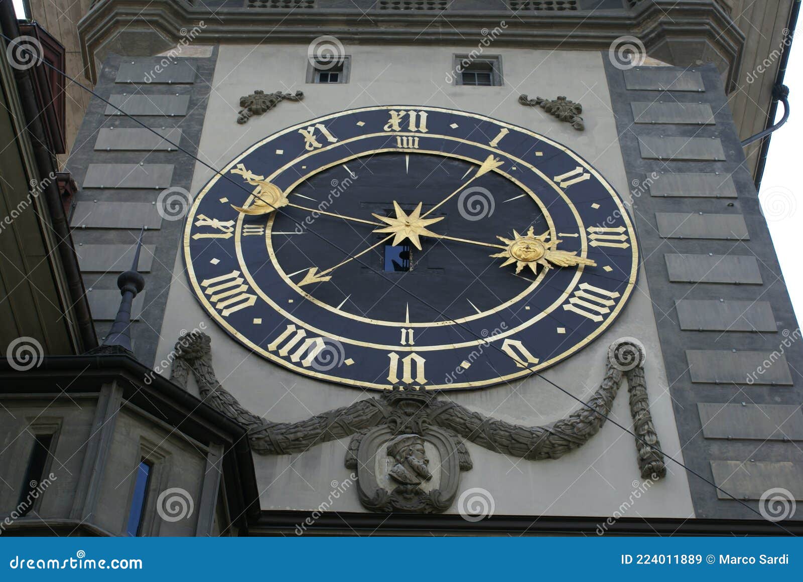 Medieval Zytglogge Clock Tower in Bern, Switzerland: Dial of the Clock ...
