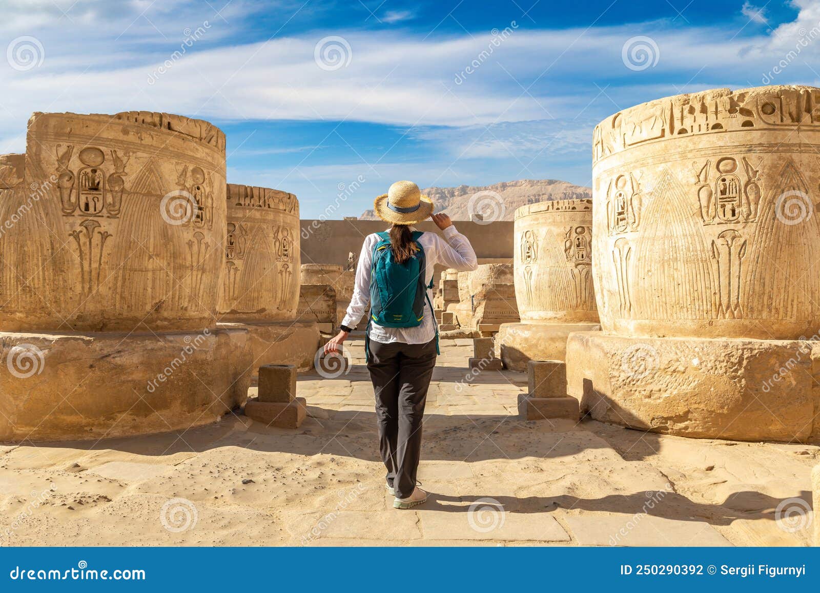 Medinet Habu Temple in Luxor Stock Photo - Image of historical ...
