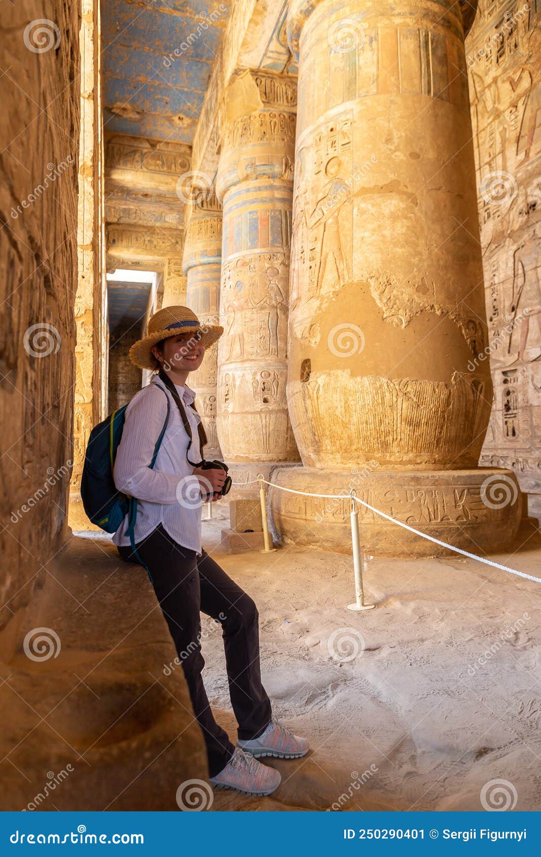 Medinet Habu Temple in Luxor Stock Image - Image of antique, icon ...