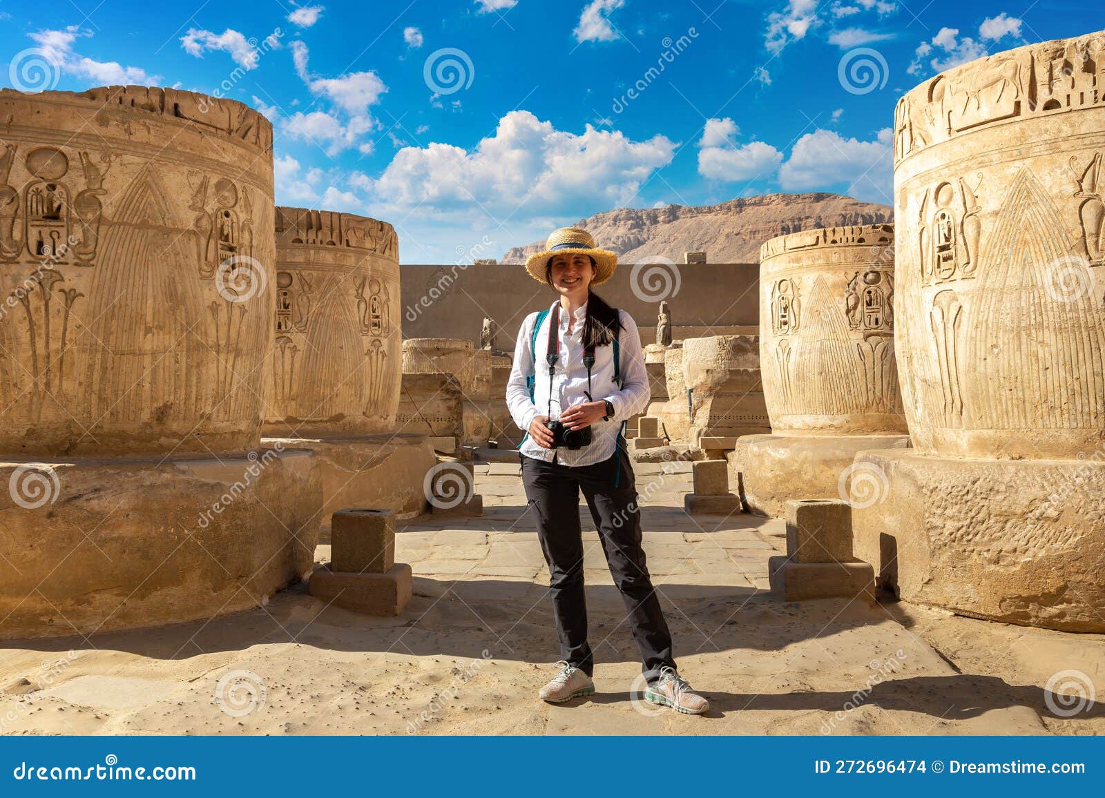 Medinet Habu Temple in Luxor Stock Photo - Image of travel, vacation ...