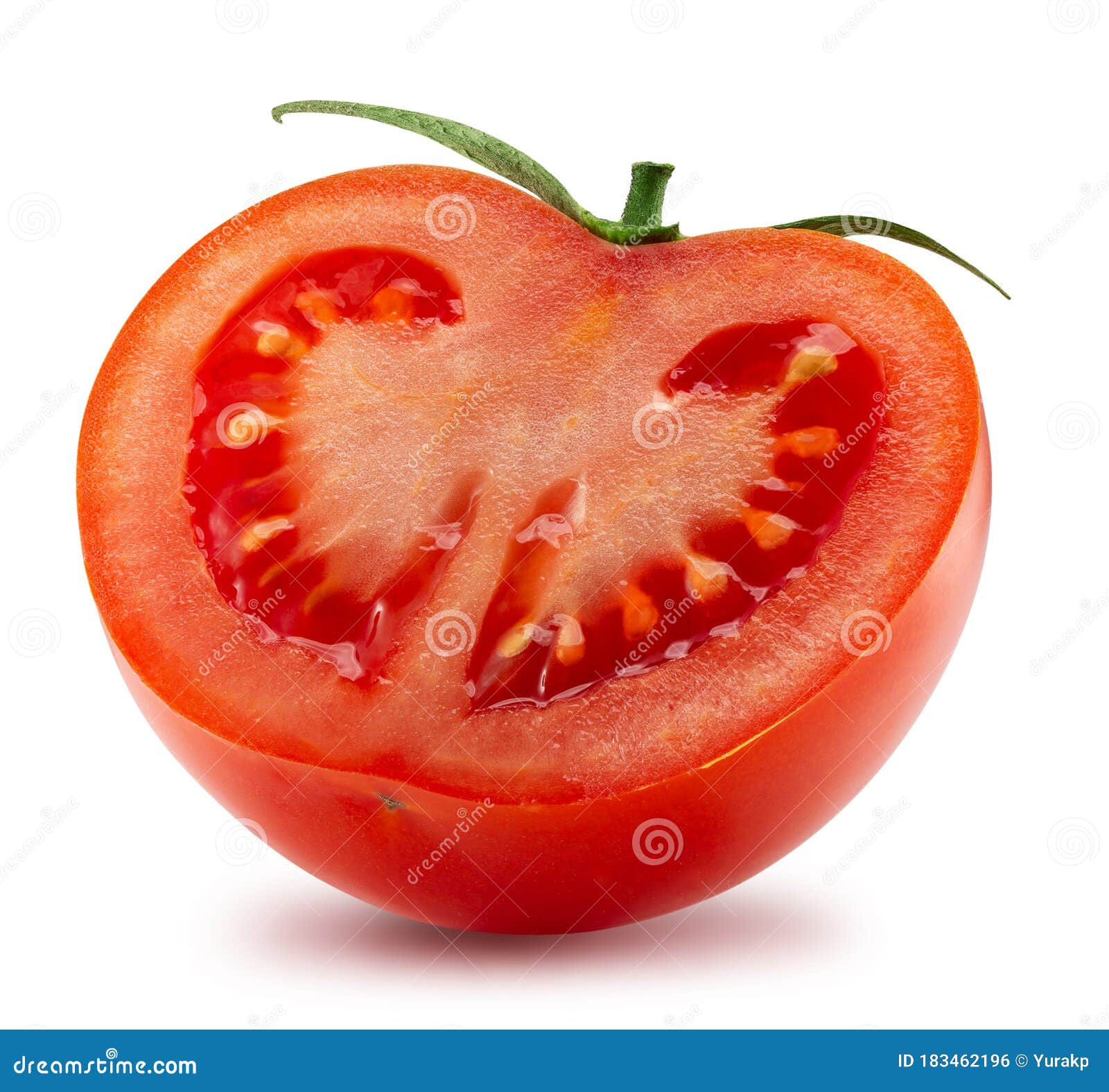 Medio Tomate Aislado En Un Fondo Blanco Foto de archivo - Imagen de ...