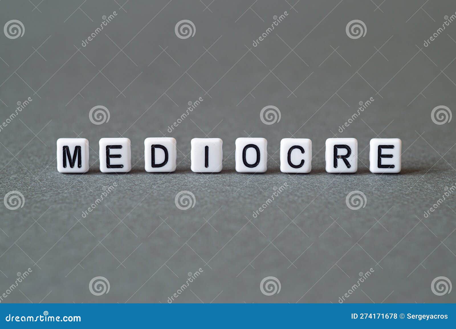 Mediocre - Word Concept on Cubes Stock Photo - Image of feedback ...