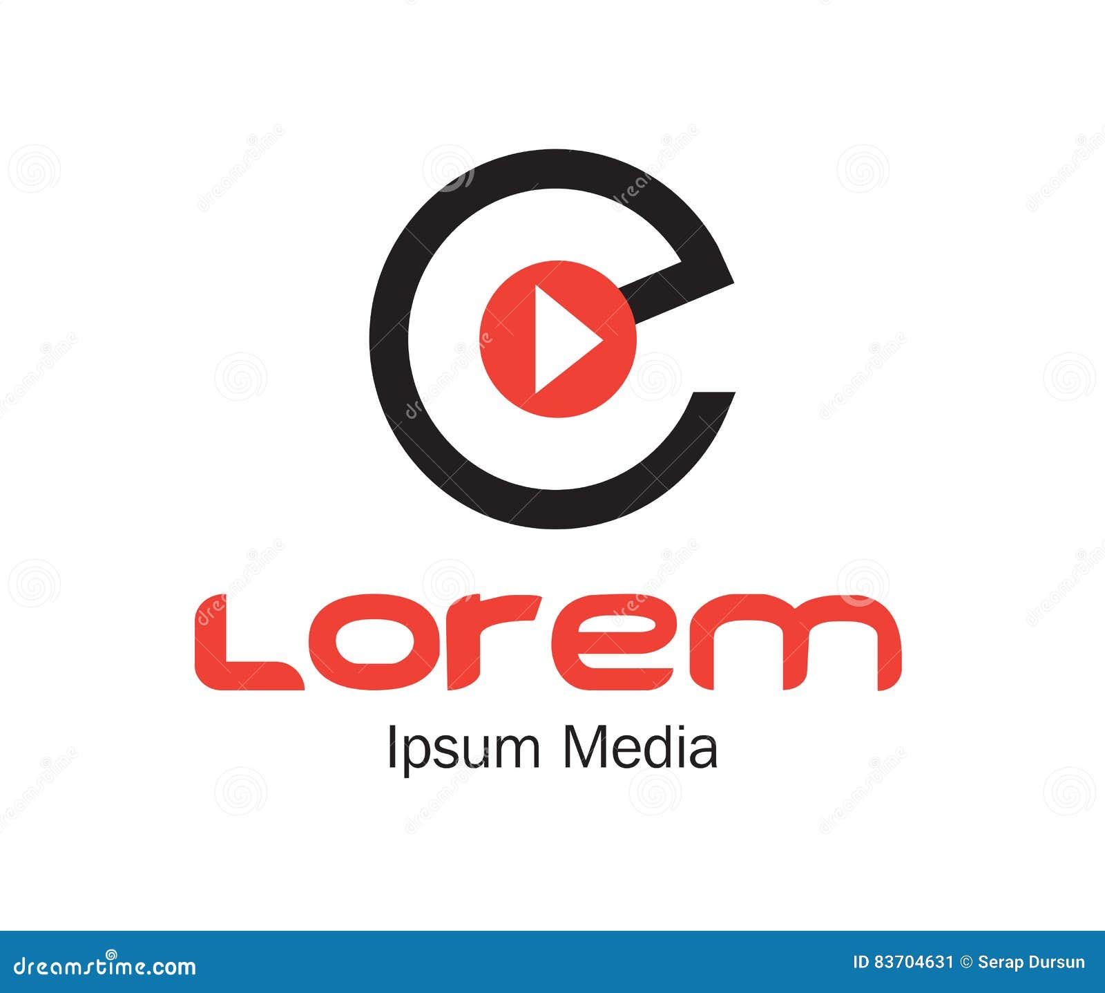 Medios Logo Concept Design foto editorial. Ilustración de internet ...