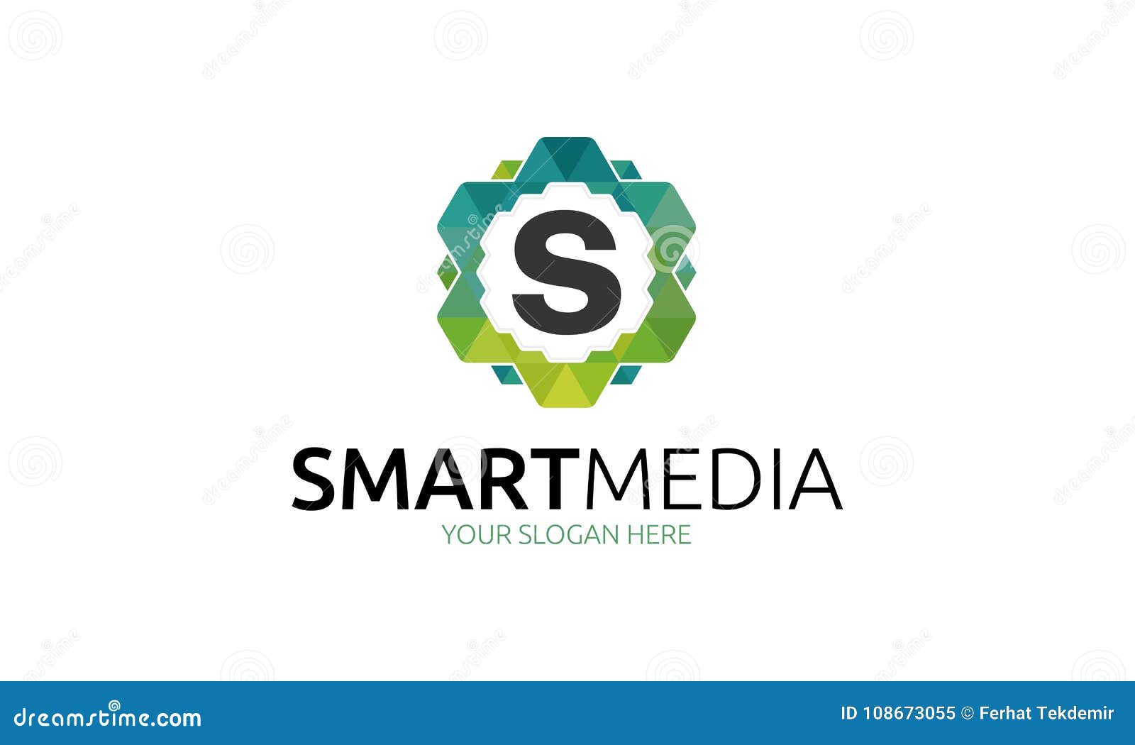Medios Logo Template Elegante Stock de ilustración - Ilustración de ...
