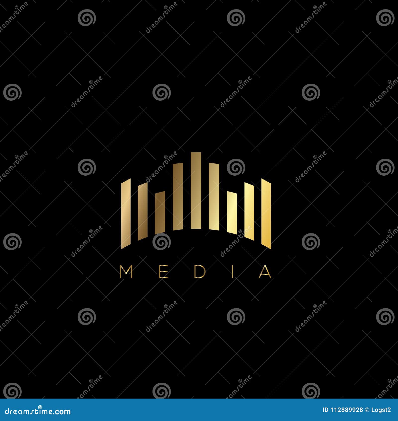 Medios Logotipo Del Vector De La Compañía Ilustración del Vector ...