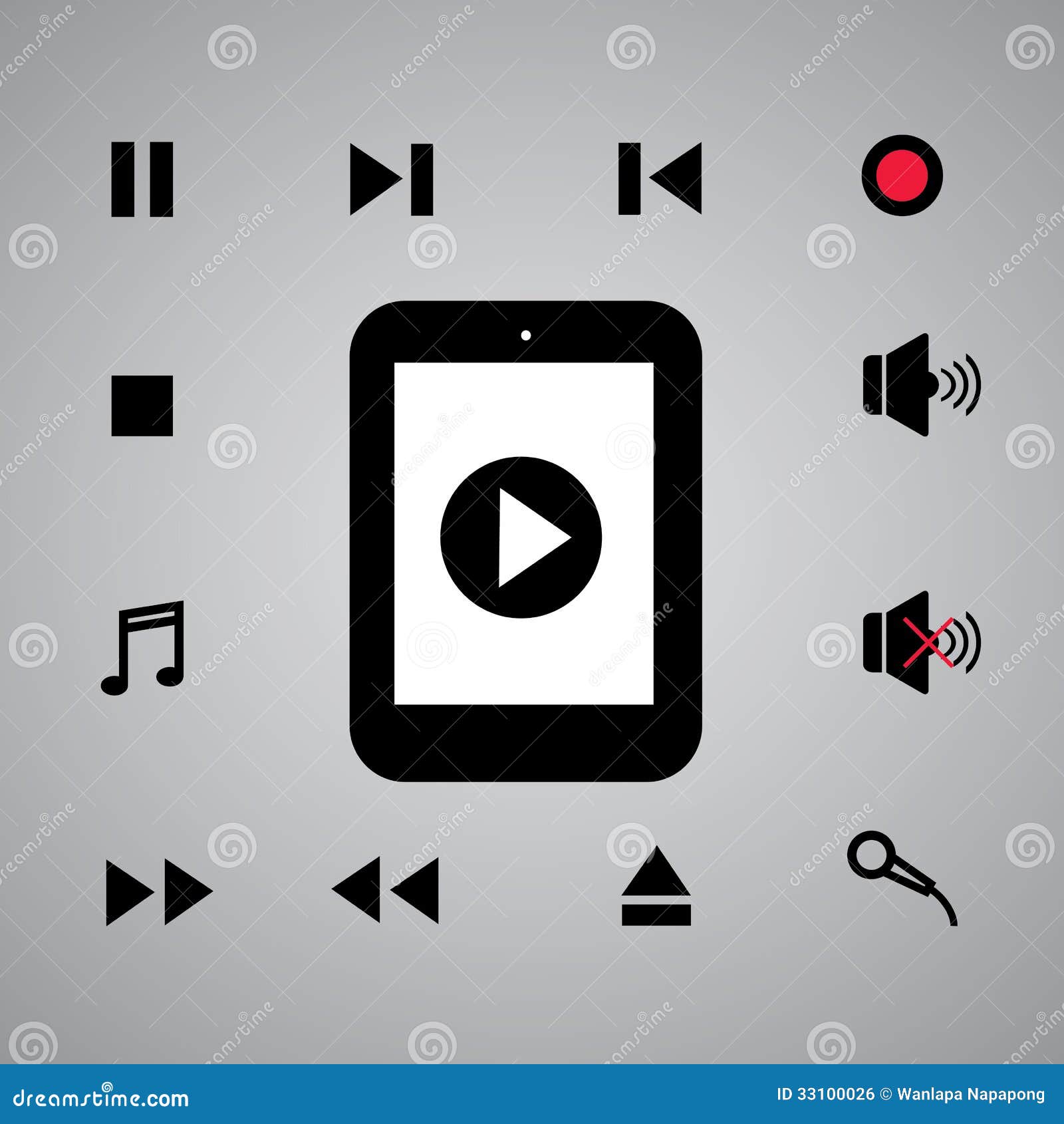 Medios símbolo stock de ilustración. Ilustración de utilizador - 33100026